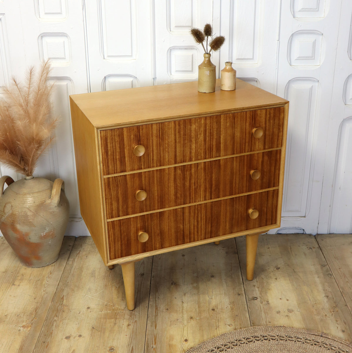 Mid Century Meredew Chest of Drawers 0108a – Mustard Vintage