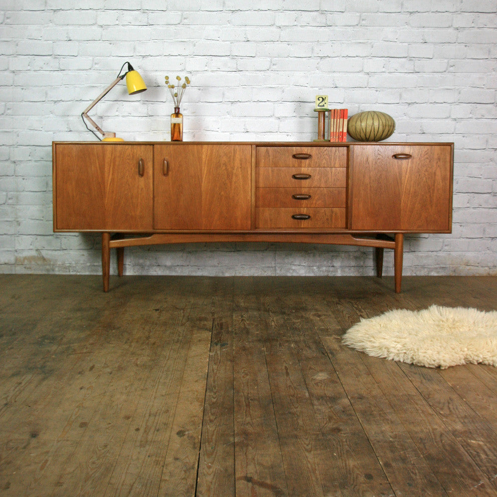 Vintage E-Gomme G-Plan Large Teak Sideboard – Mustard Vintage