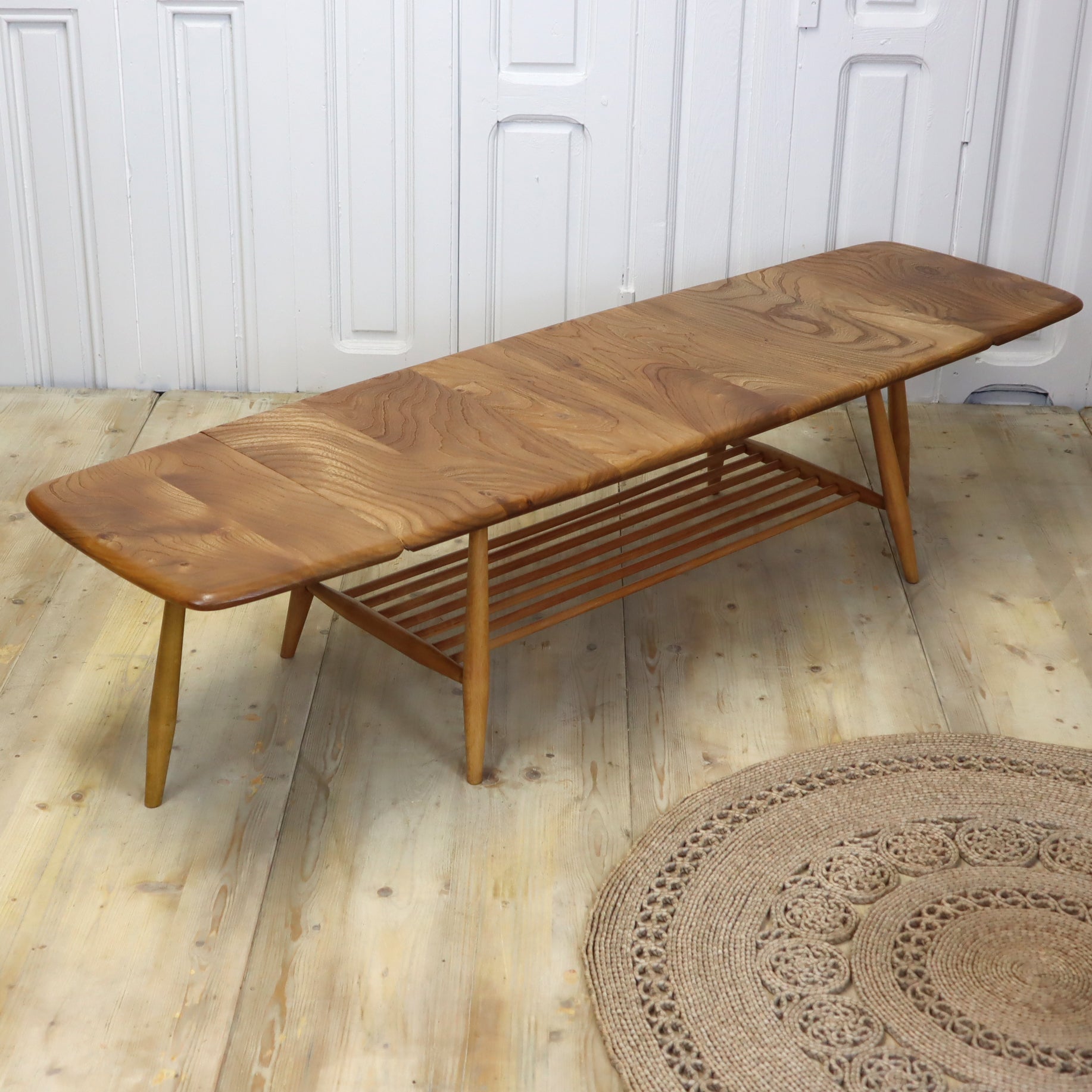 Vintage Ercol Elm & Beech Extending Coffee Table 1603f – Mustard Vintage