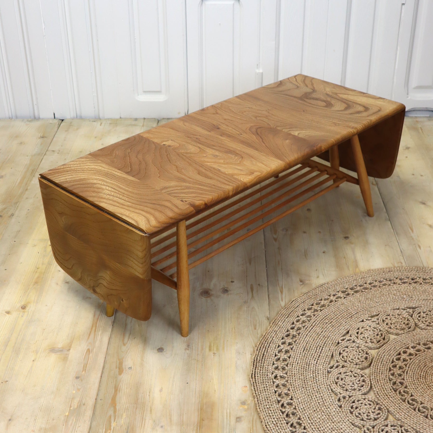 Vintage Ercol Elm & Beech Extending Coffee Table 1603f – Mustard Vintage