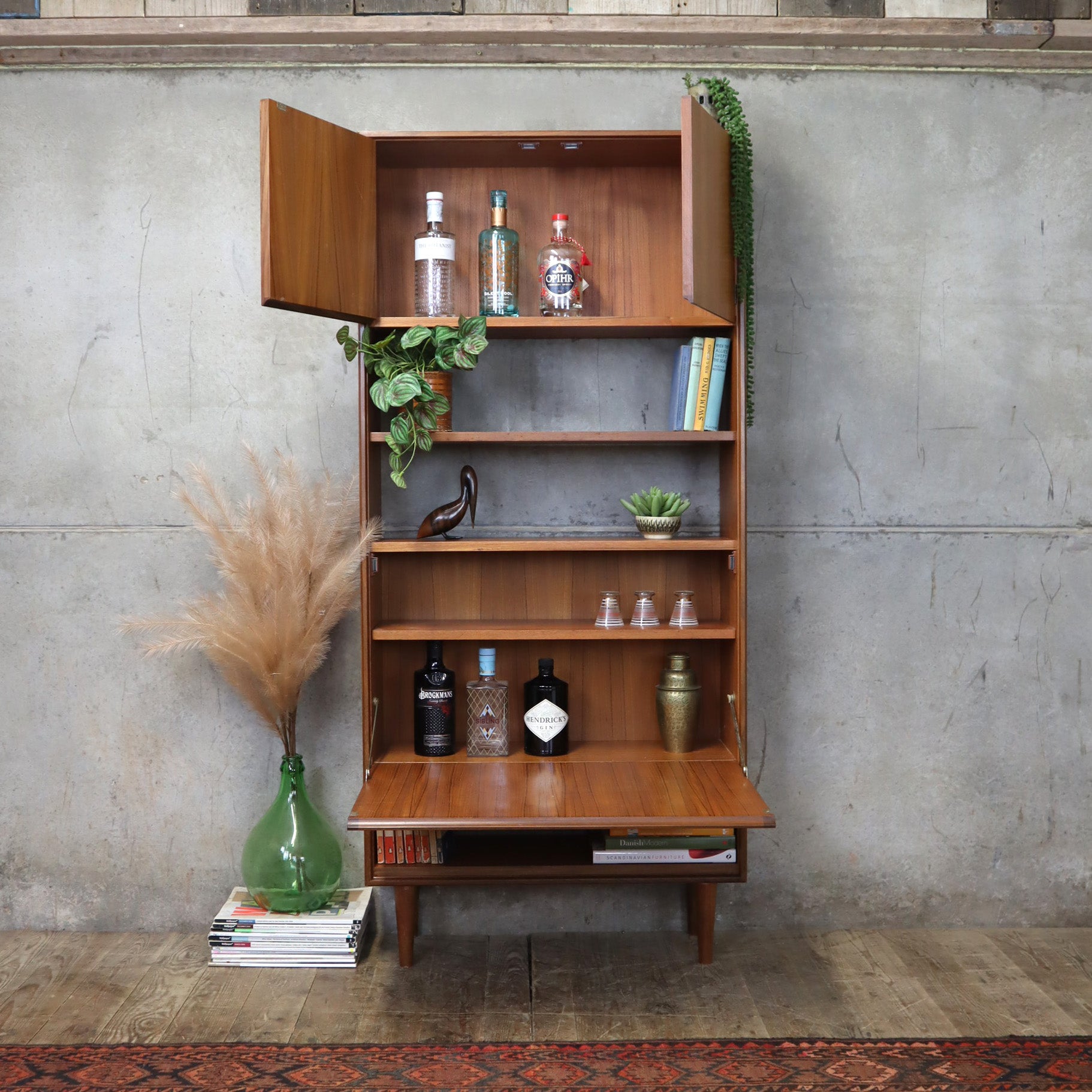 Vintage G-Plan 'Form 5' Bookcase / Drinks Cabinet - 0505a (One of a Pa ...