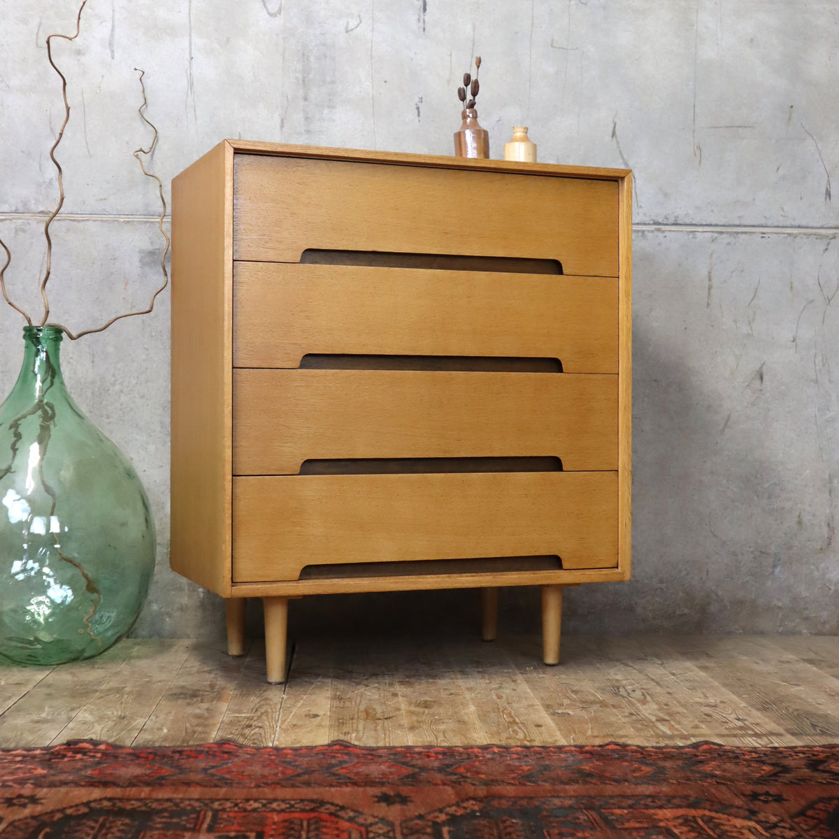 Stag 'C' Range Oak Four Drawer Chest of Drawers - 1606e – Mustard Vintage