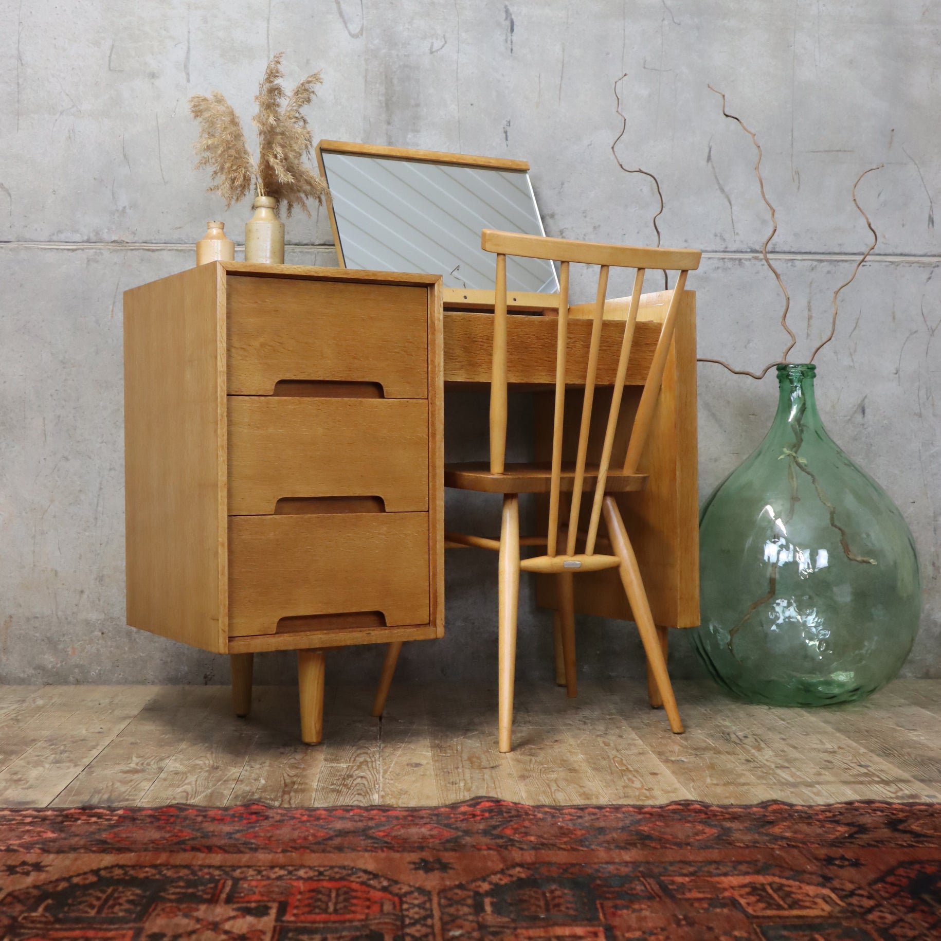 Mid Century Petite Stag 'C Range' Oak Dressing Table - 0311i – Mustard ...