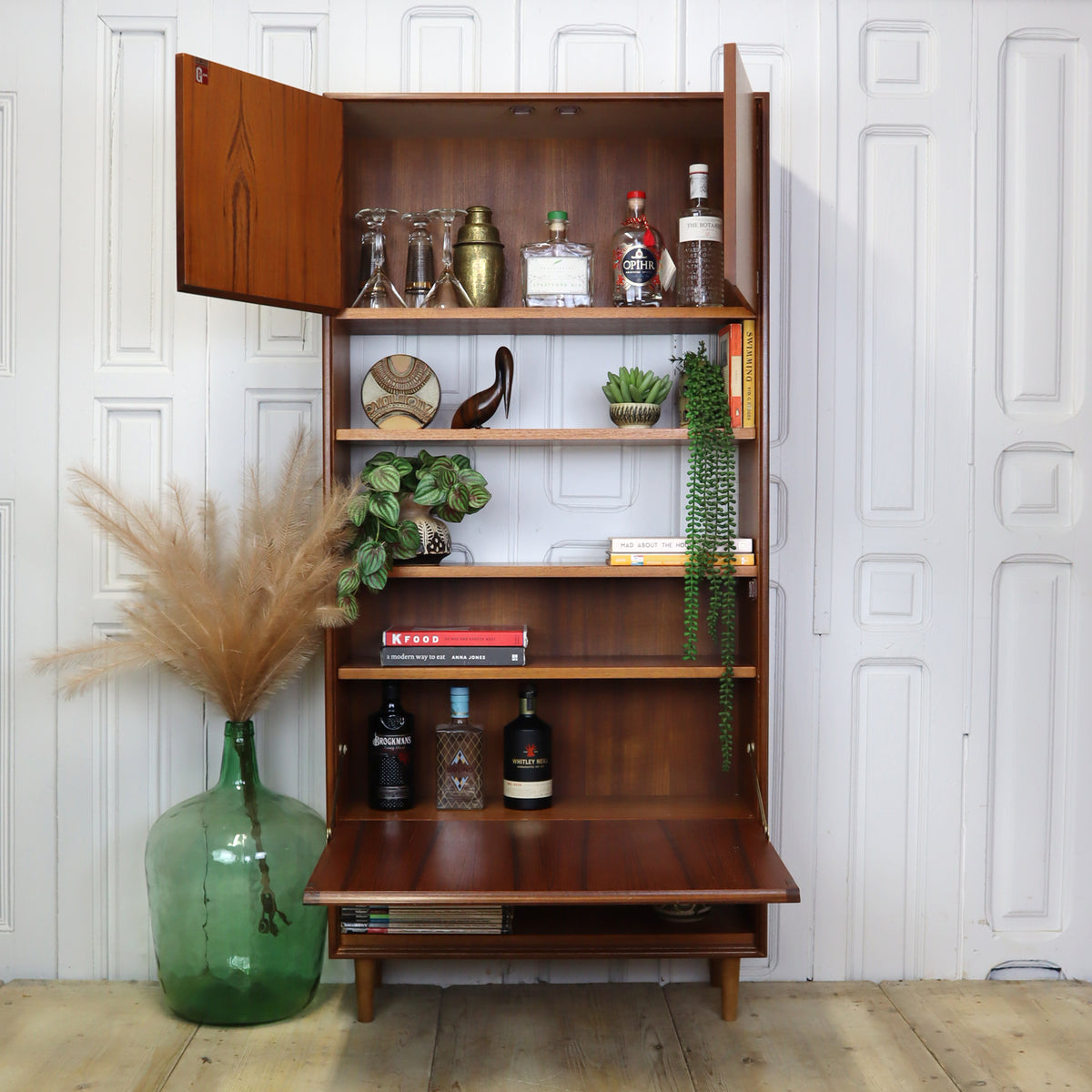 Vintage G-Plan 'Form 5' Bookcase Drinks Cabinet 0111k – Mustard Vintage