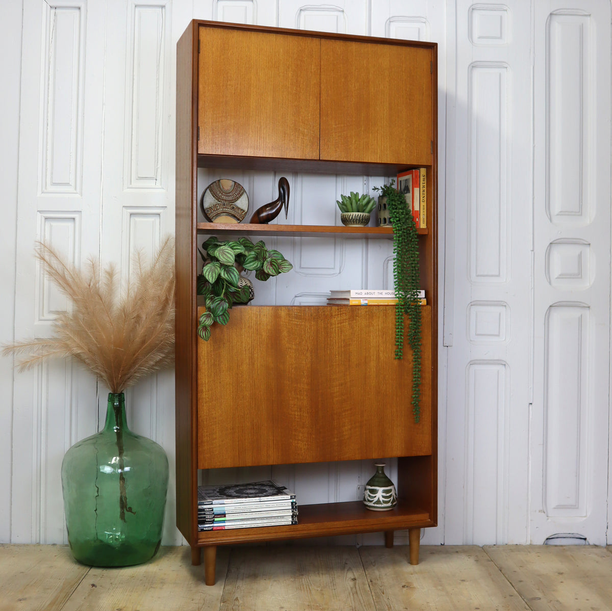 Vintage G-Plan 'Form 5' Bookcase Drinks Cabinet 0111k – Mustard Vintage