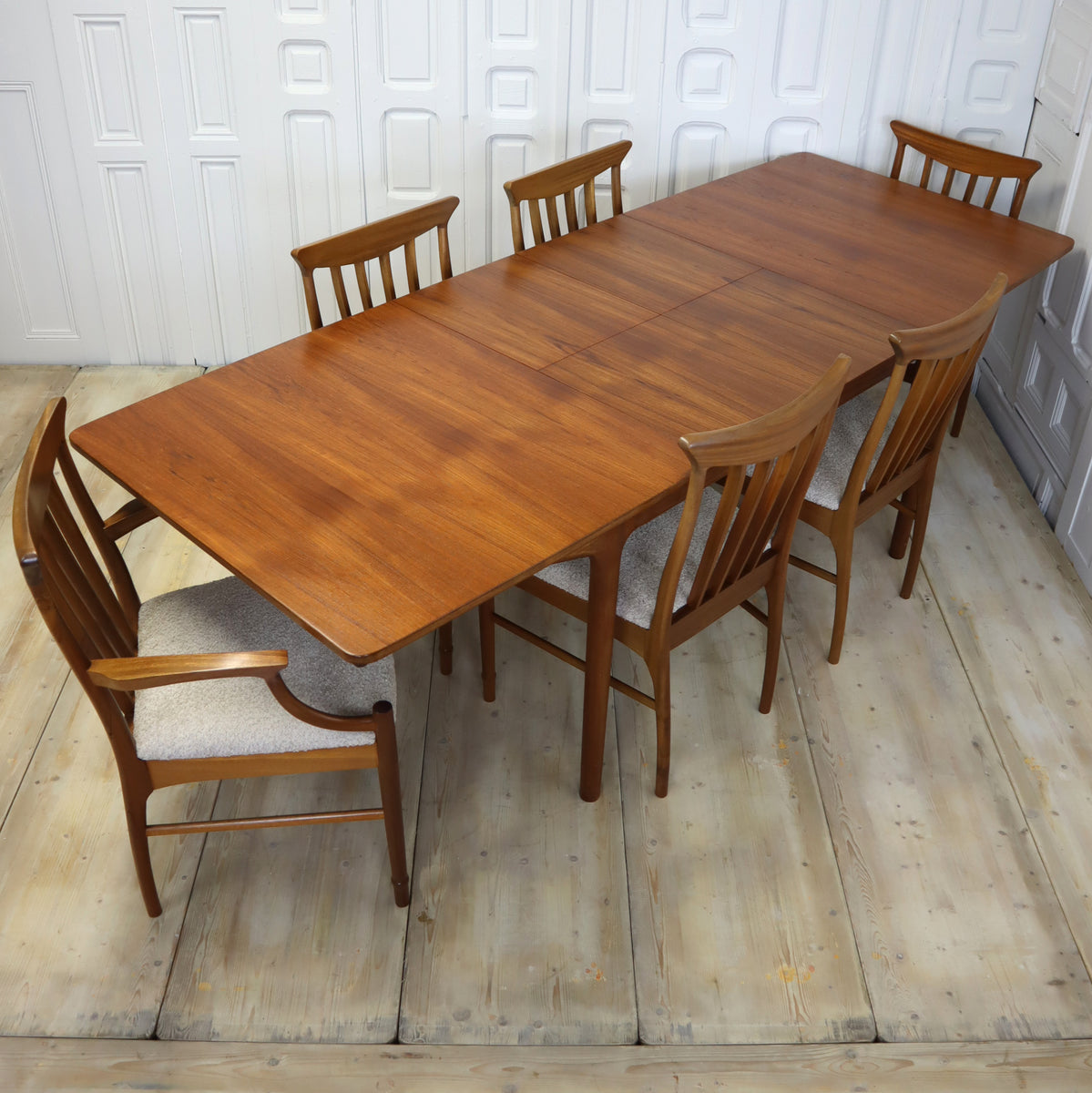 McIntosh Mid Century Teak Double Extending Dining Table 1901g – Mustard ...