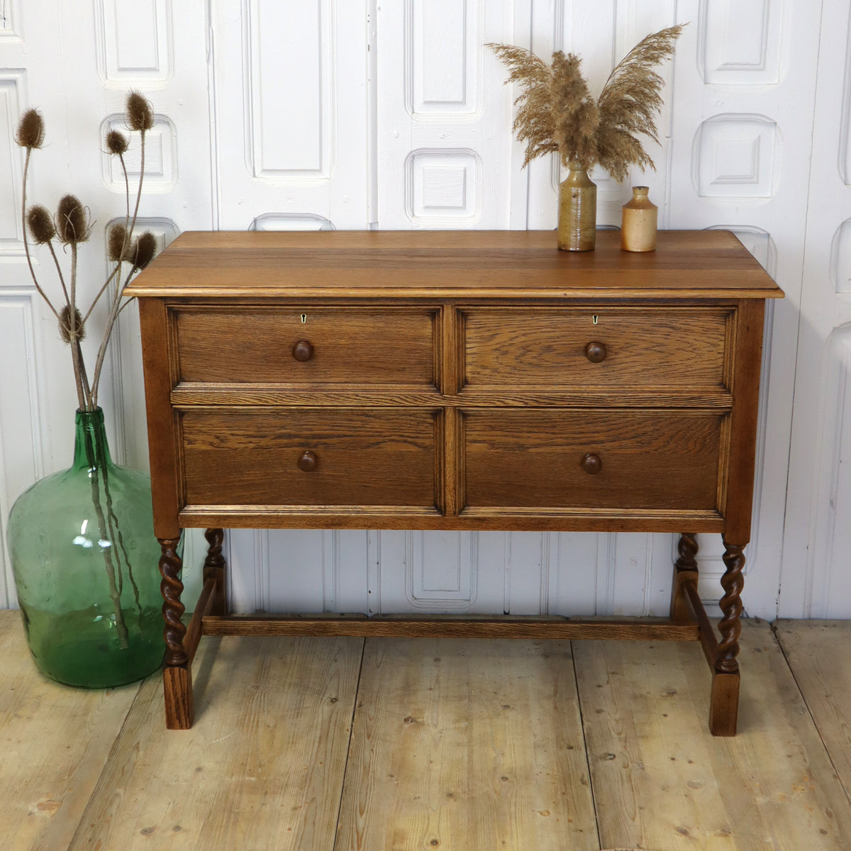 Vintage Oak Rustic Sideboard Bathroom Vanity Unit 0907a – Mustard Vintage