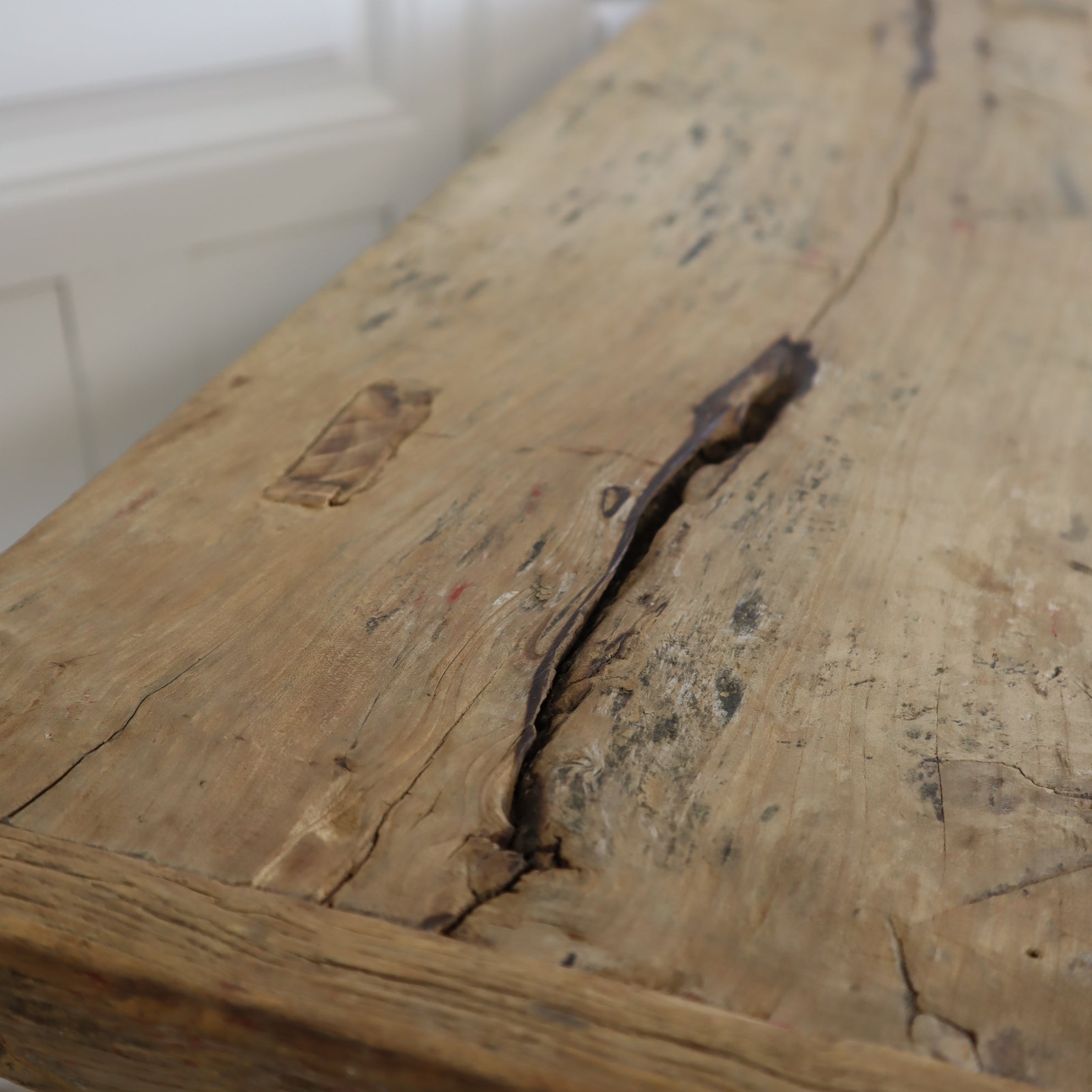 Rustic Vintage Elm Console Table 0912e – Mustard Vintage