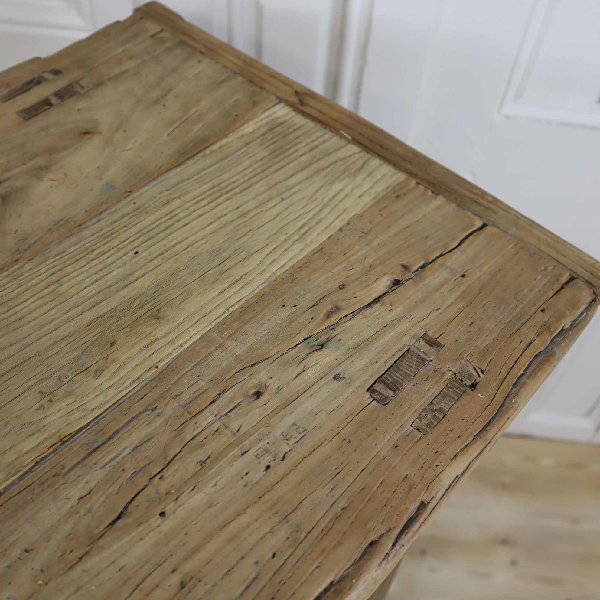 Rustic Vintage Elm Console Table 0912h – Mustard Vintage