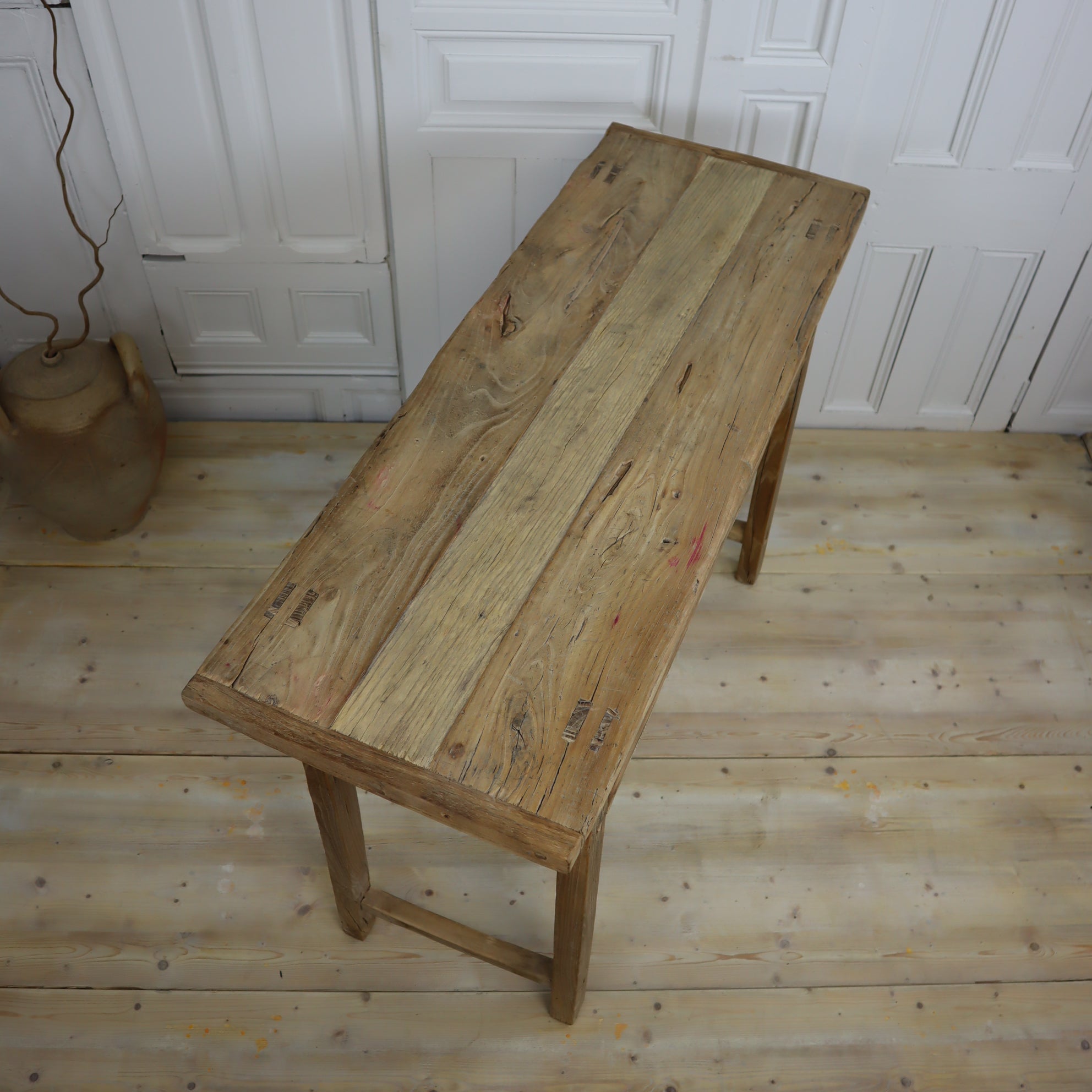 Rustic Vintage Elm Console Table 0912h – Mustard Vintage