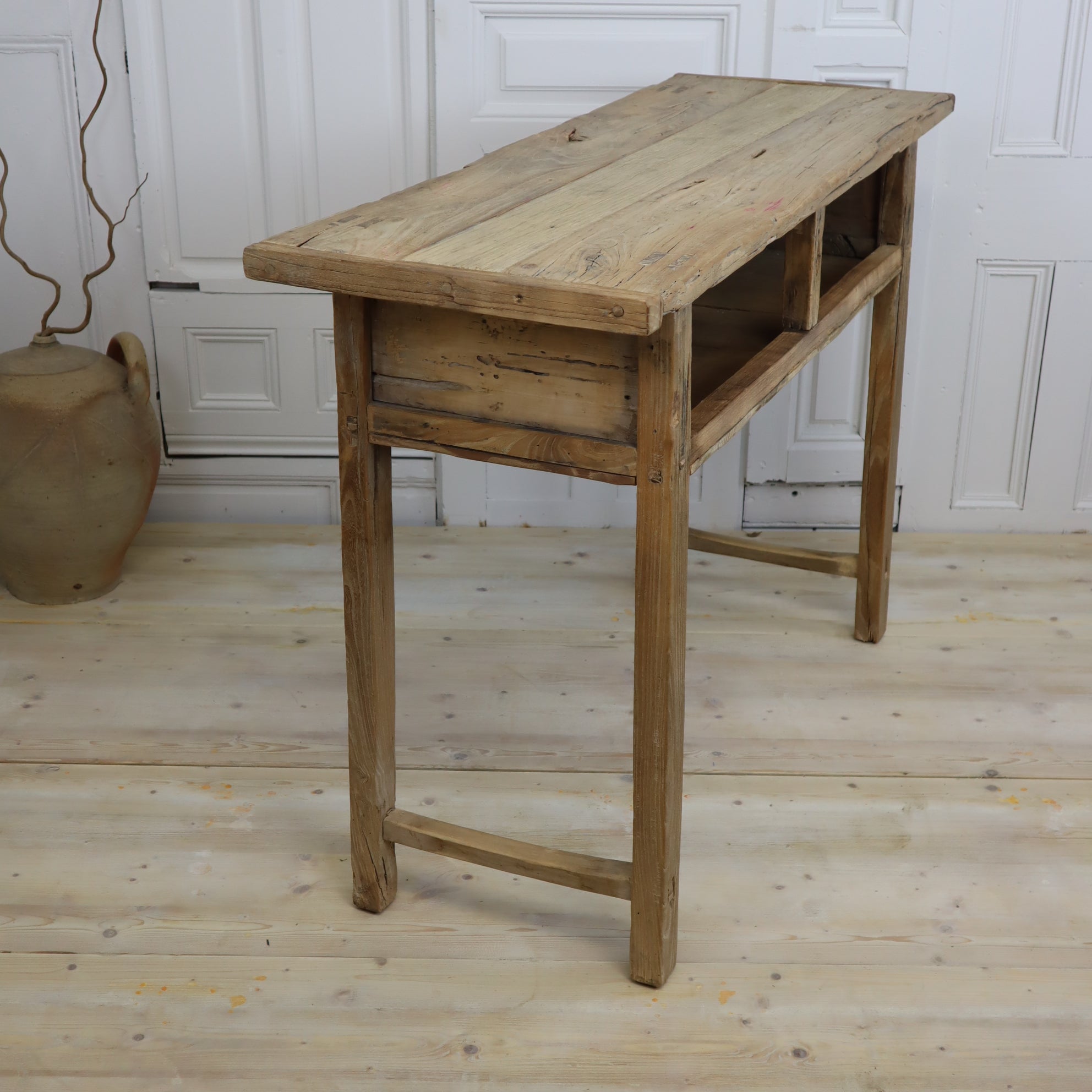 Rustic Vintage Elm Console Table 0912h – Mustard Vintage