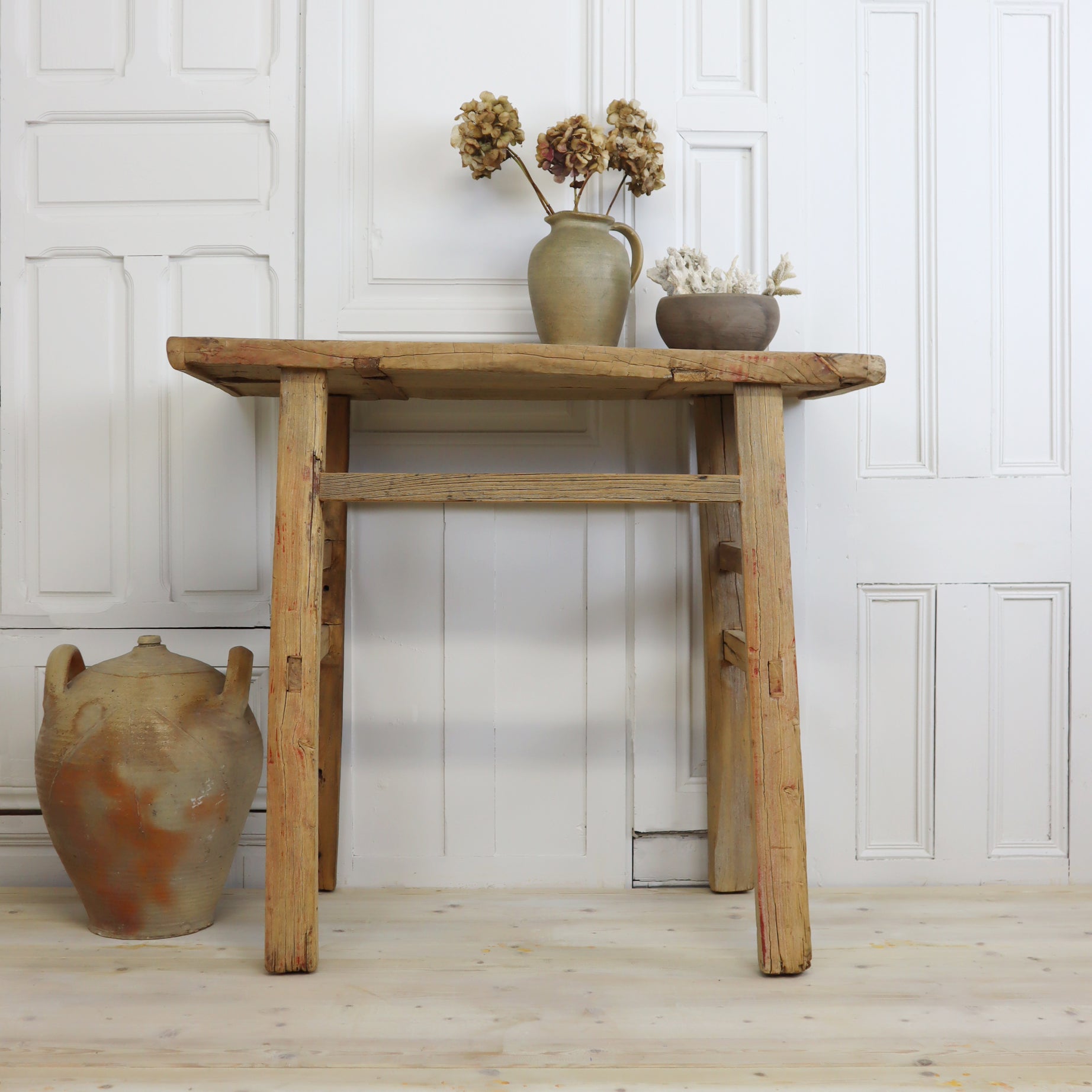 Rustic Vintage Elm Console Table 0912e – Mustard Vintage