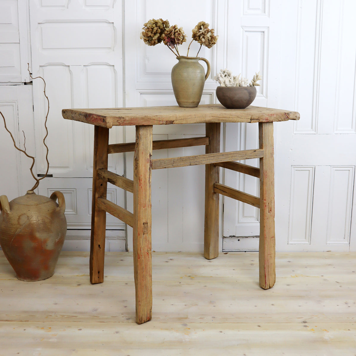 Rustic Vintage Elm Console Table 0912e – Mustard Vintage