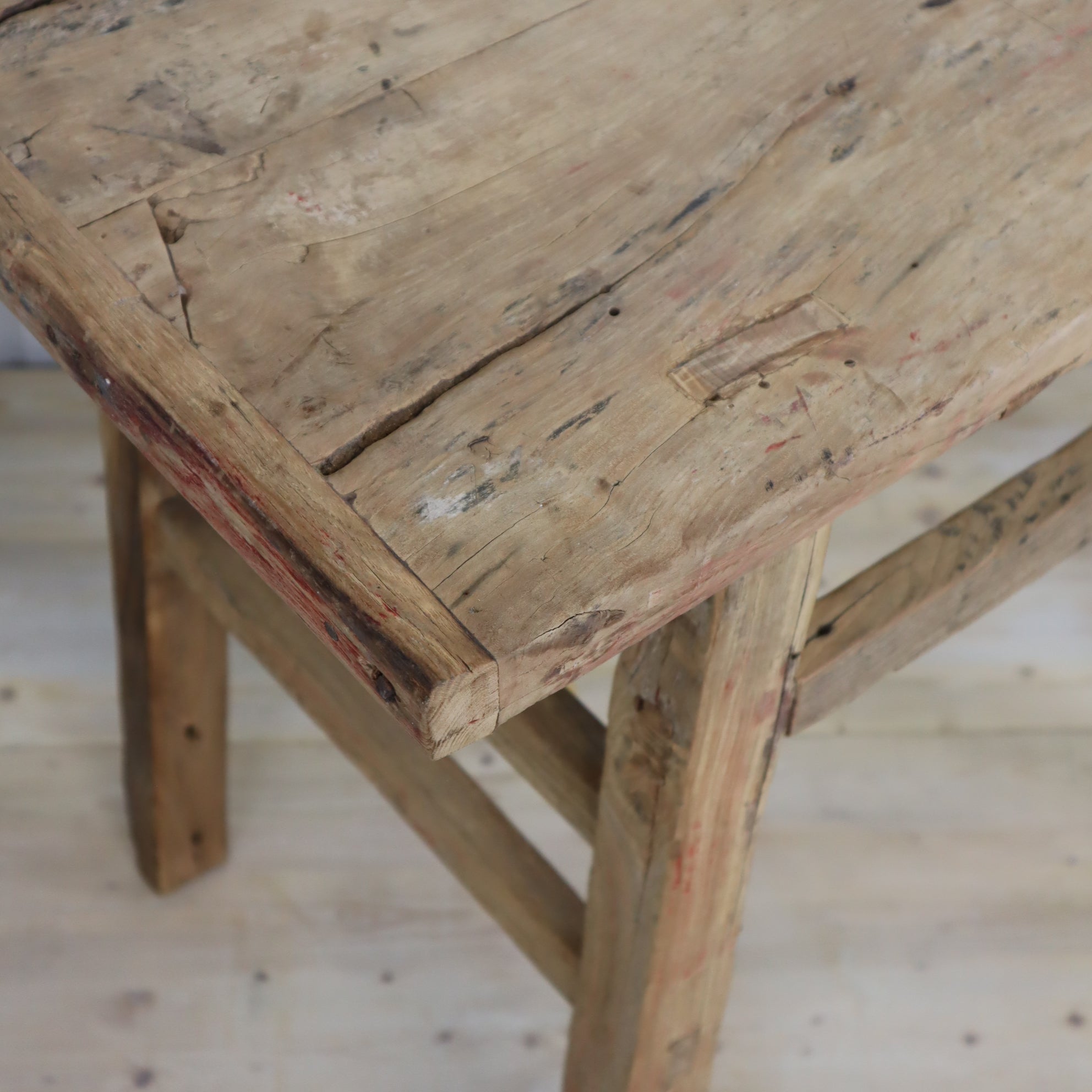 Rustic Vintage Elm Console Table 0912e – Mustard Vintage