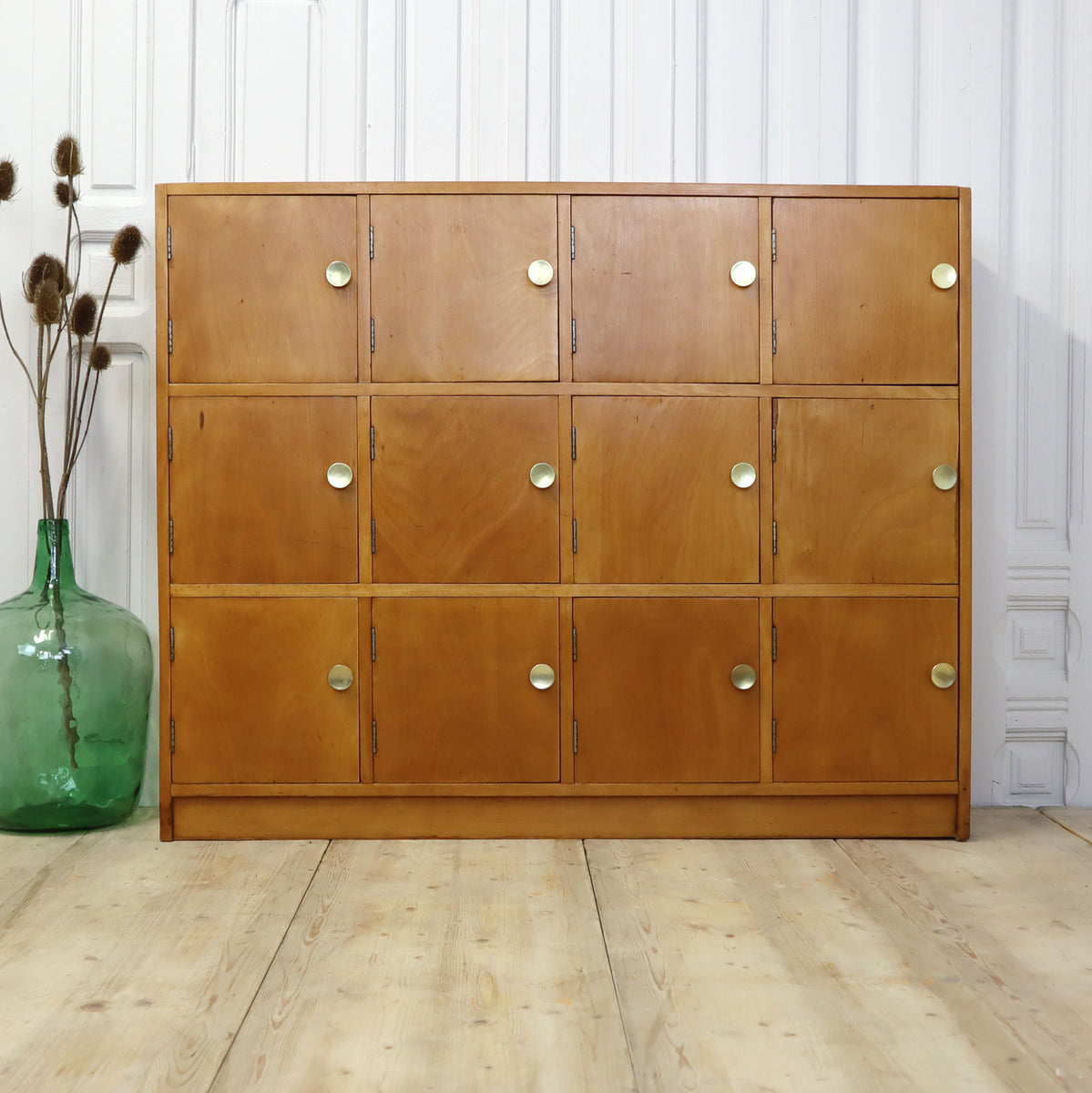 Vintage School Gym Wooden Lockers 2701c – Mustard Vintage