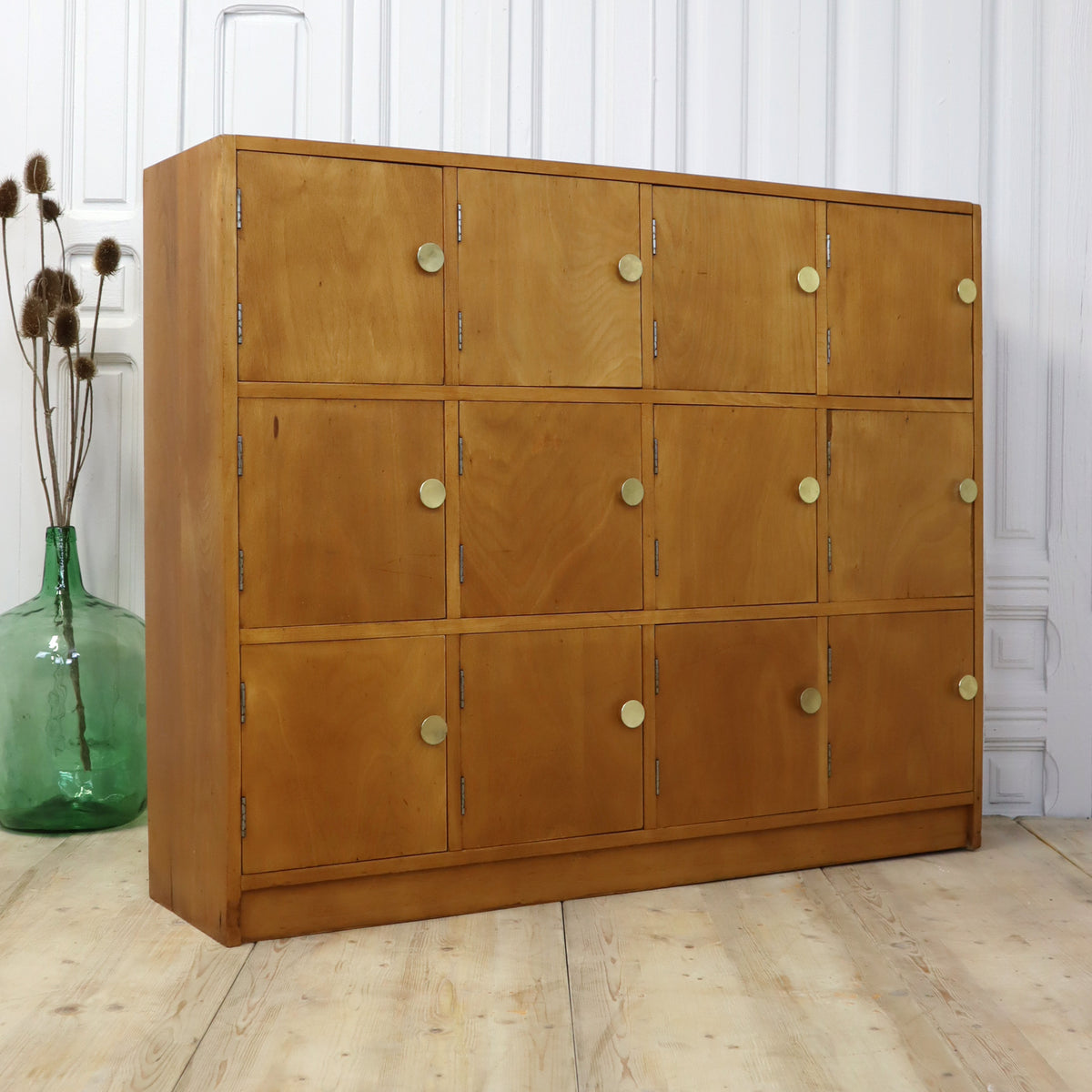Vintage School Gym Wooden Lockers 2701c – Mustard Vintage