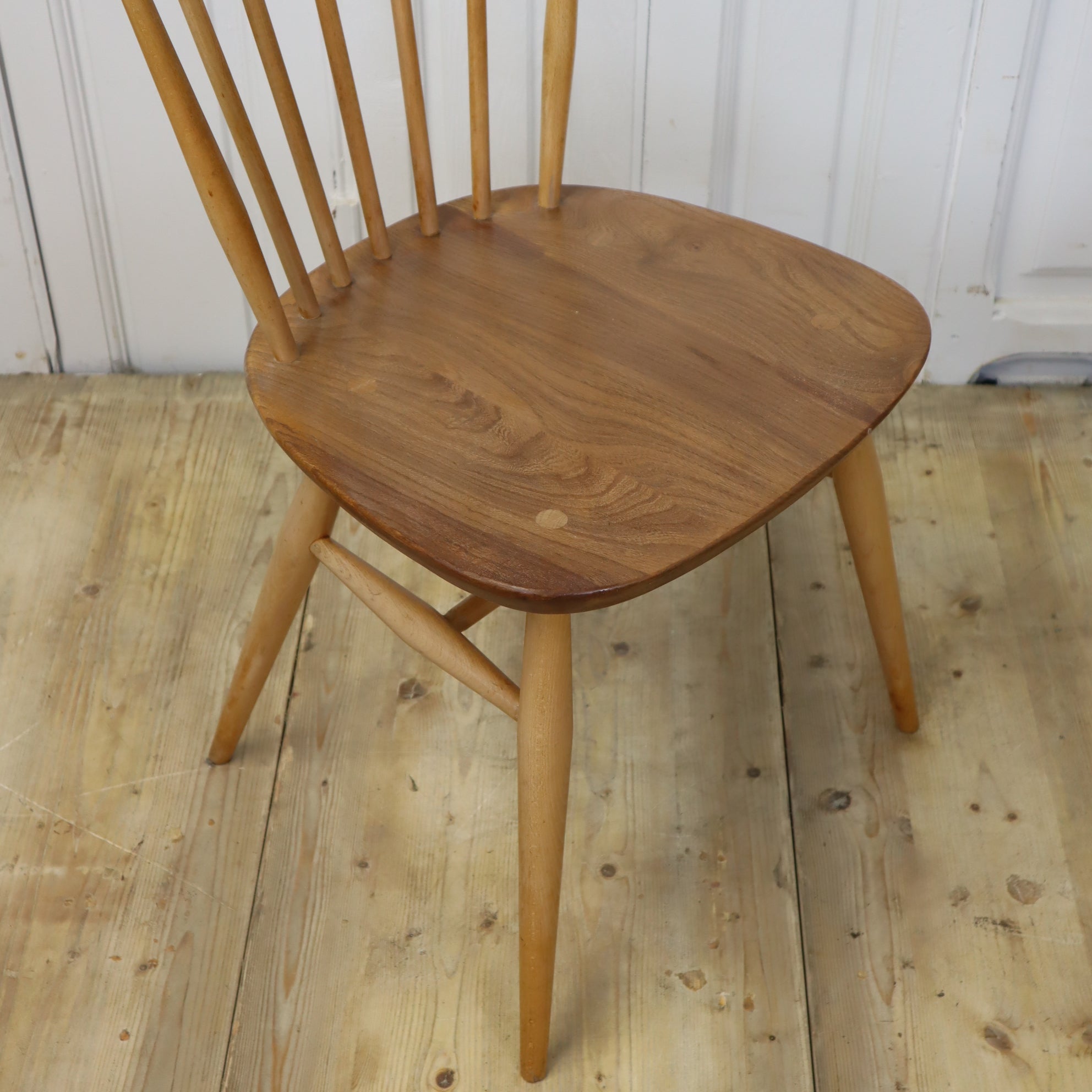 Set of Four Vintage Ercol Model 449 Bow Back Dining Chairs x4 1129a ...