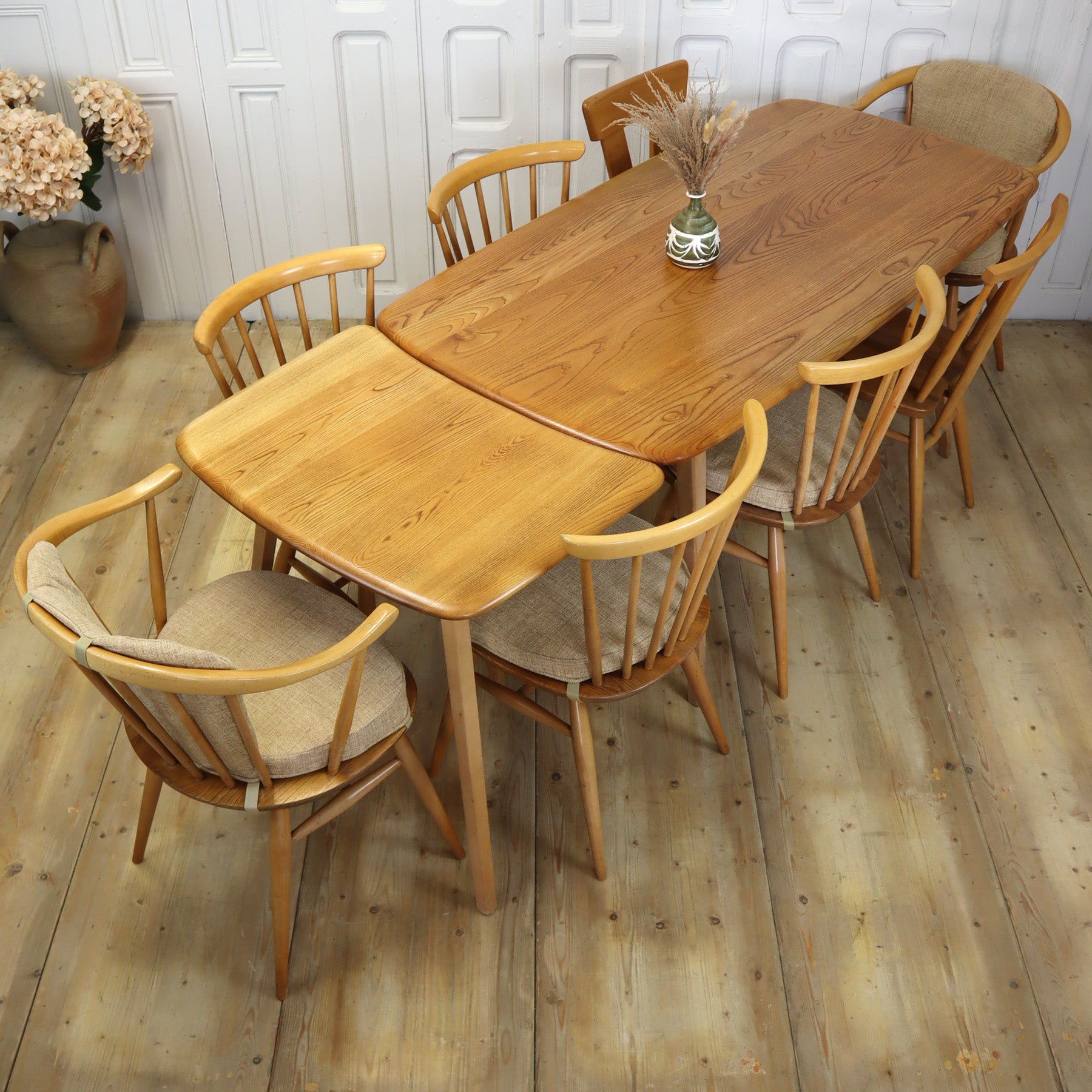 Set of Four Vintage Ercol Model 449 Bow Back Dining Chairs x4 1129a ...