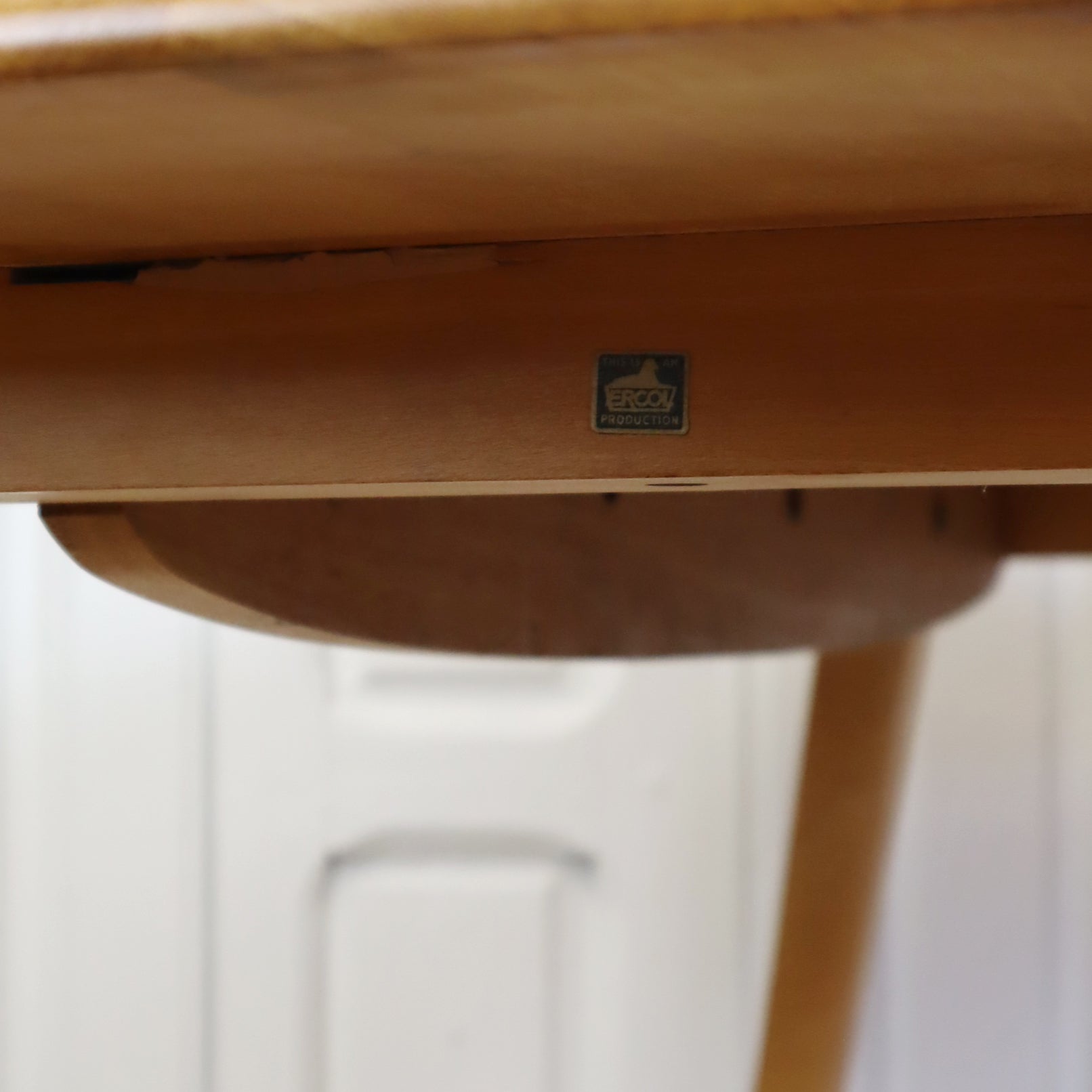 Mid Century Small Ercol Plank Dining Table 2704c – Mustard Vintage