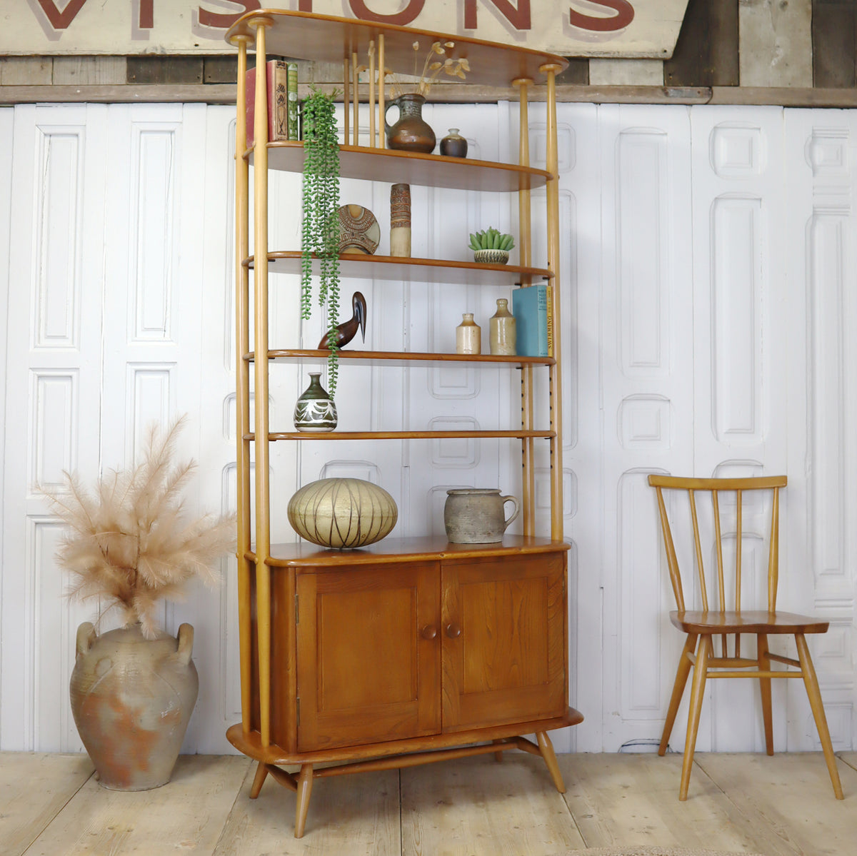 Vintage Ercol Model 363 Giraffe Room Divider Shelving Unit 1309c ...