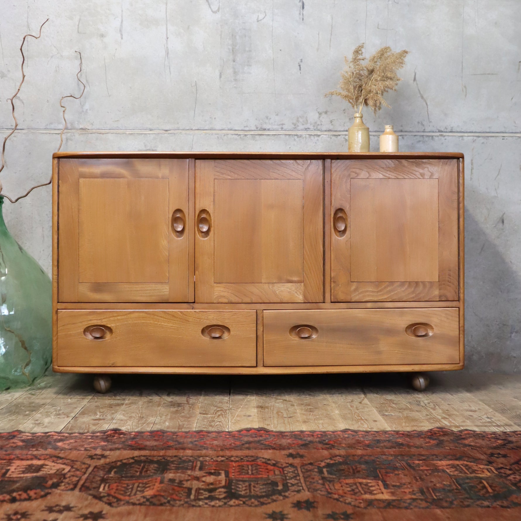 Mid Century Ercol Windsor Sideboard - 2906i – Mustard Vintage