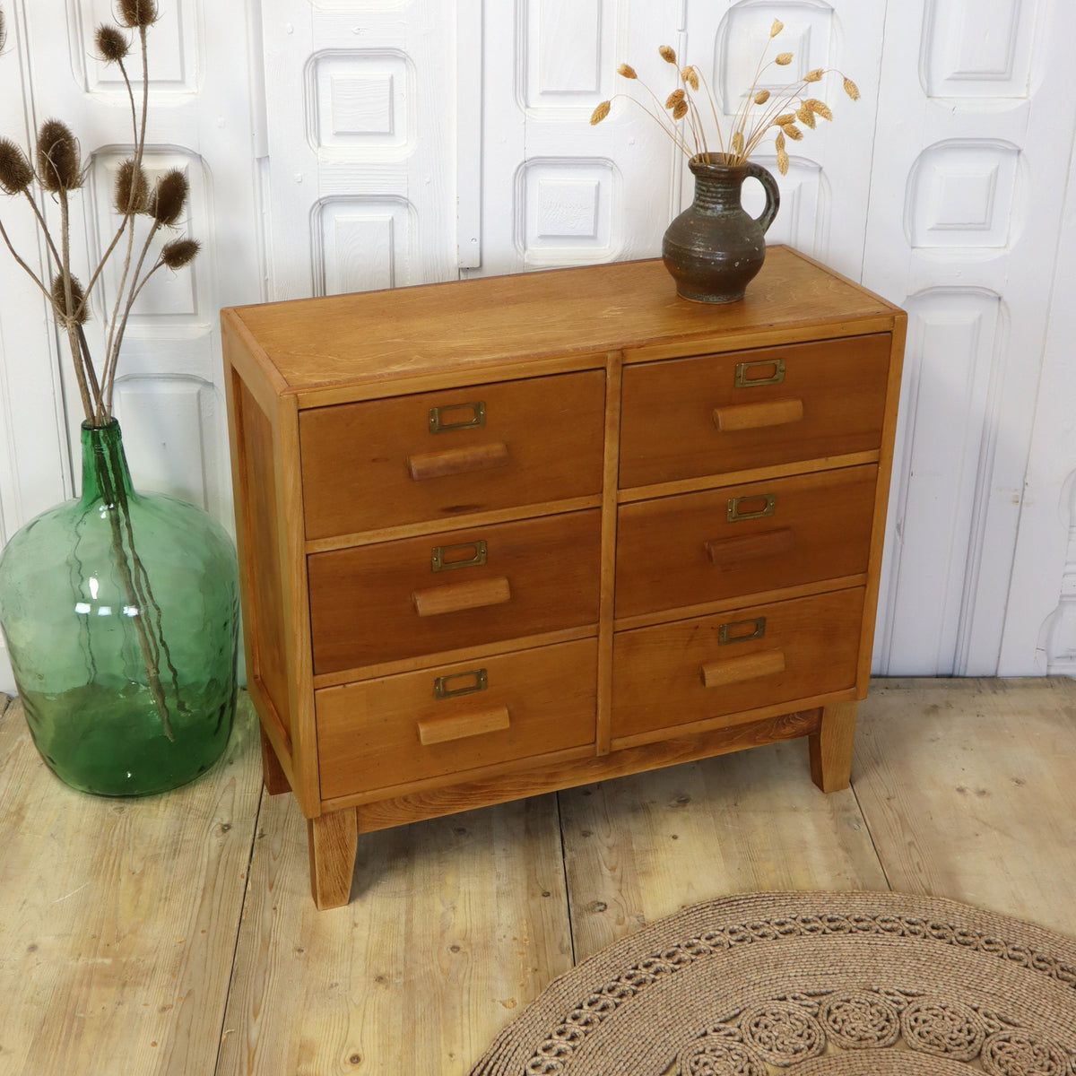 Vintage Rustic School Chest of Drawers 0907d – Mustard Vintage