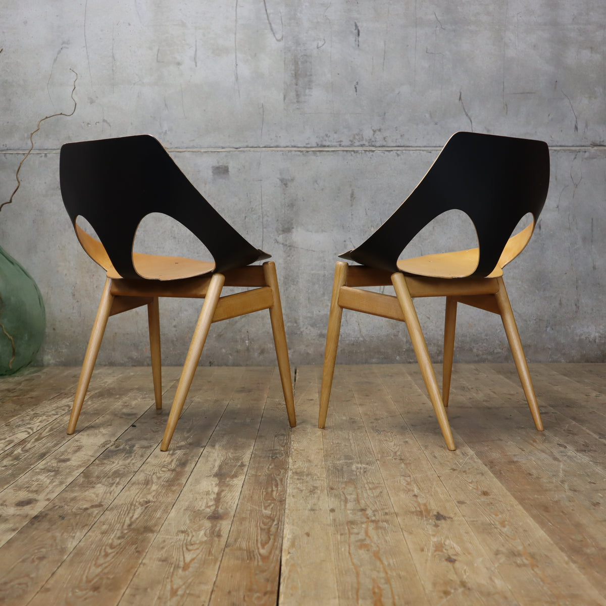 Pair of Kandya Carl Jacobs Jason Chairs - 0610a – Mustard Vintage