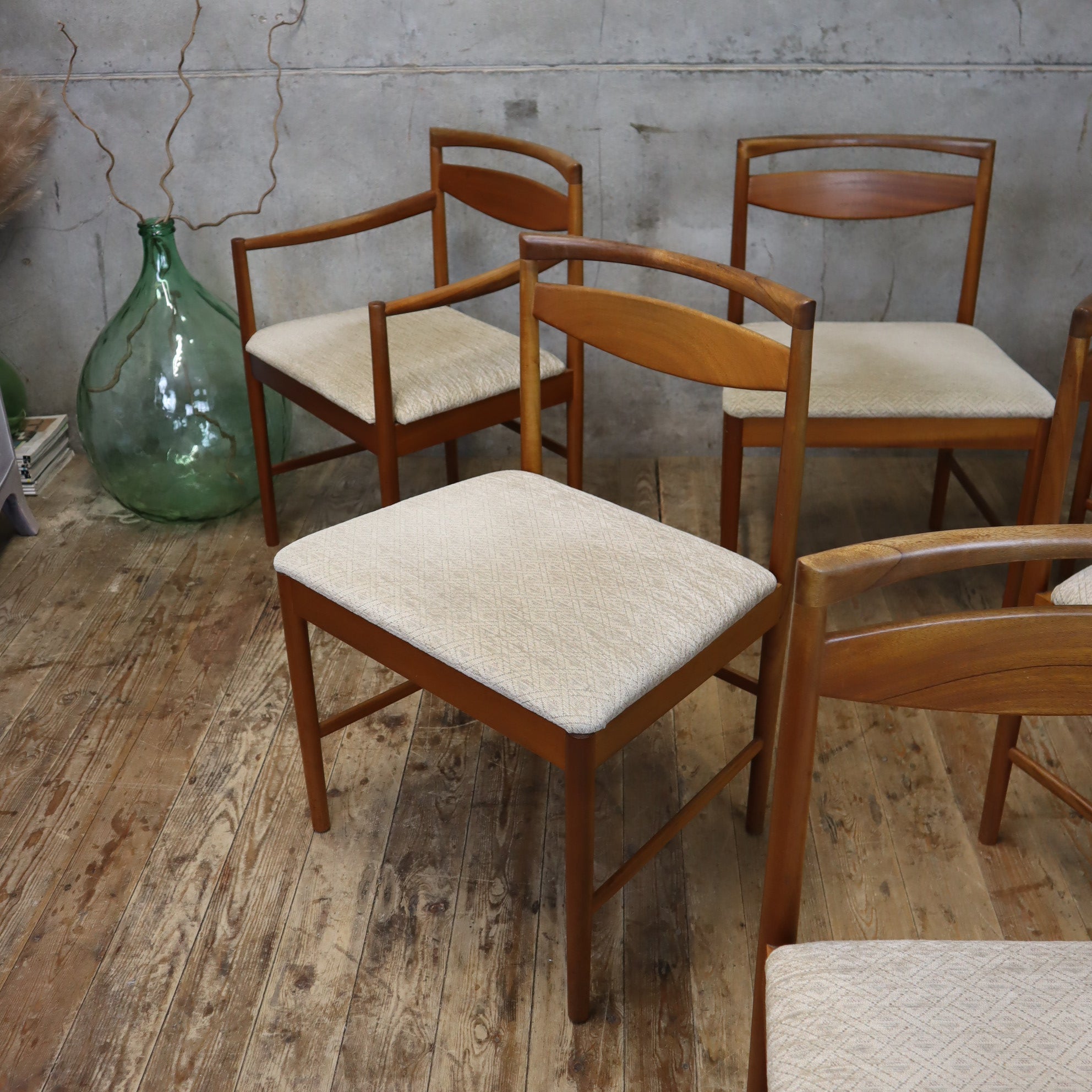 X6 Mid Century Vintage McIntosh Teak Dining Chairs - 1305a – Mustard ...