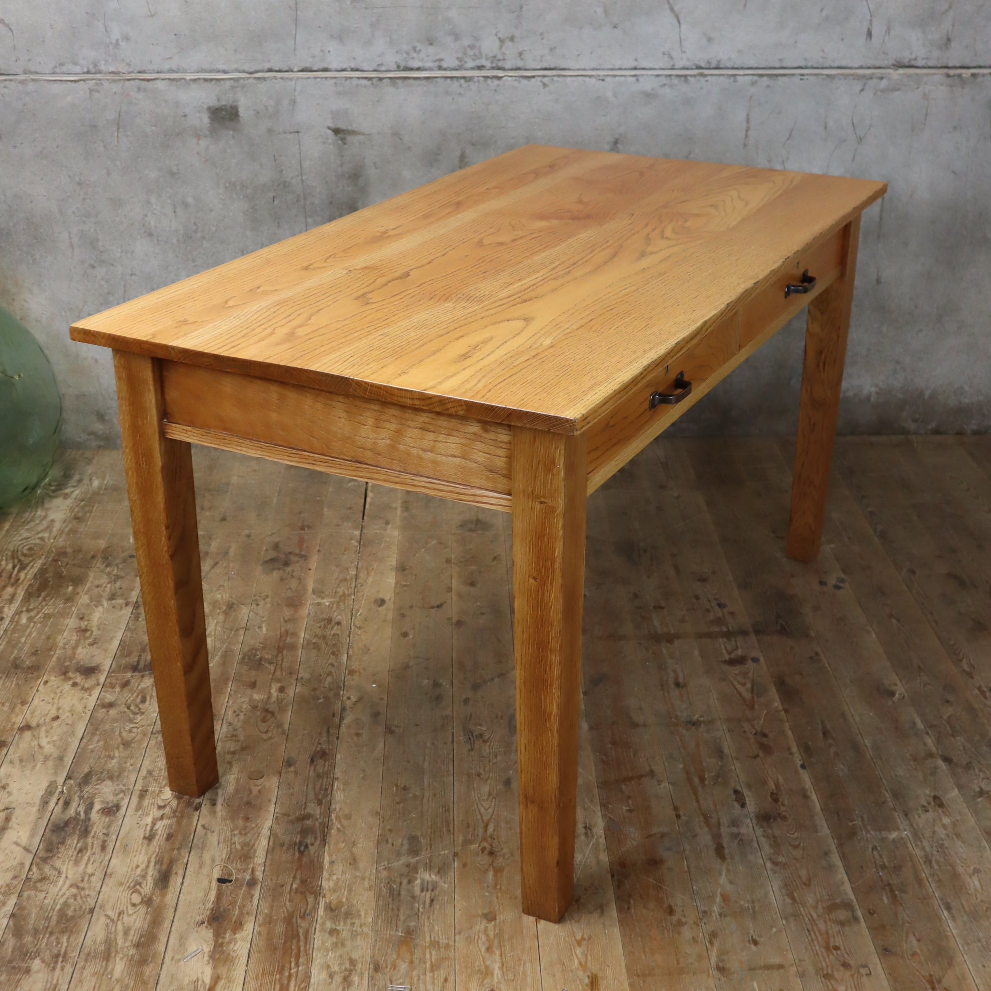 Mid Century Rustic Oak School Desk - 2010a – Mustard Vintage