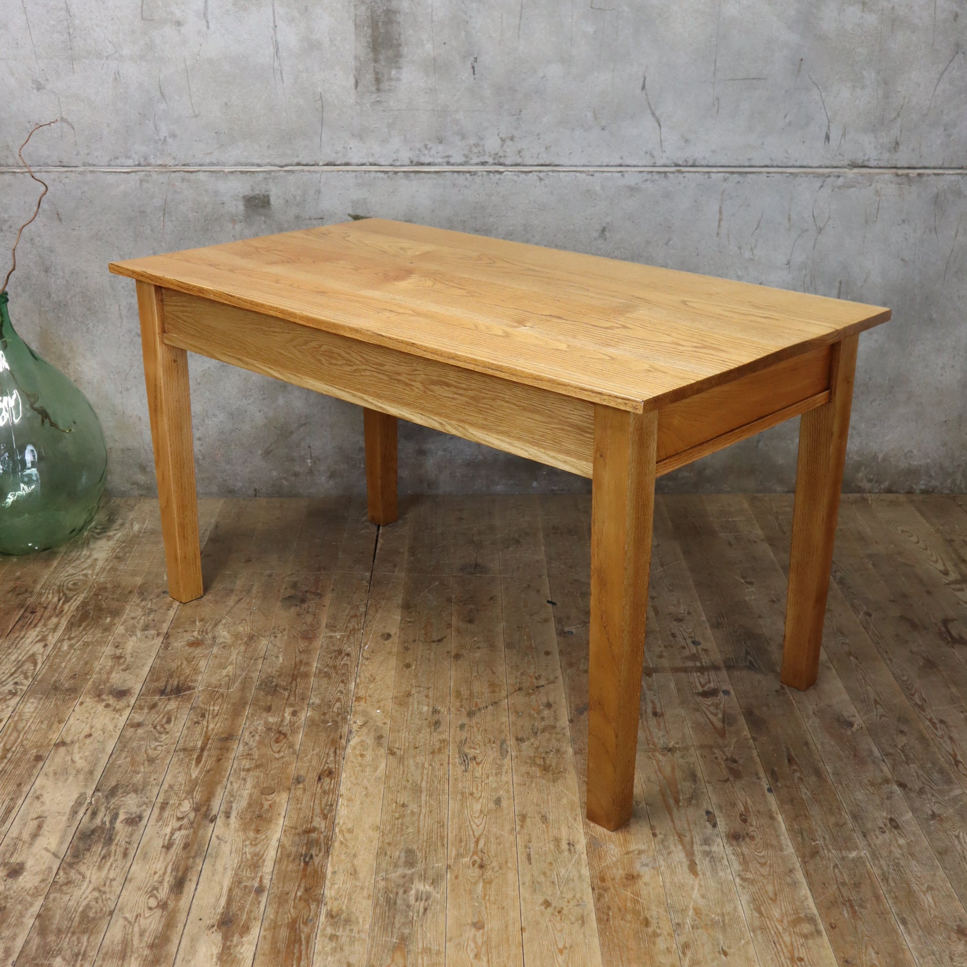 Mid Century Rustic Oak School Desk - 2010a – Mustard Vintage