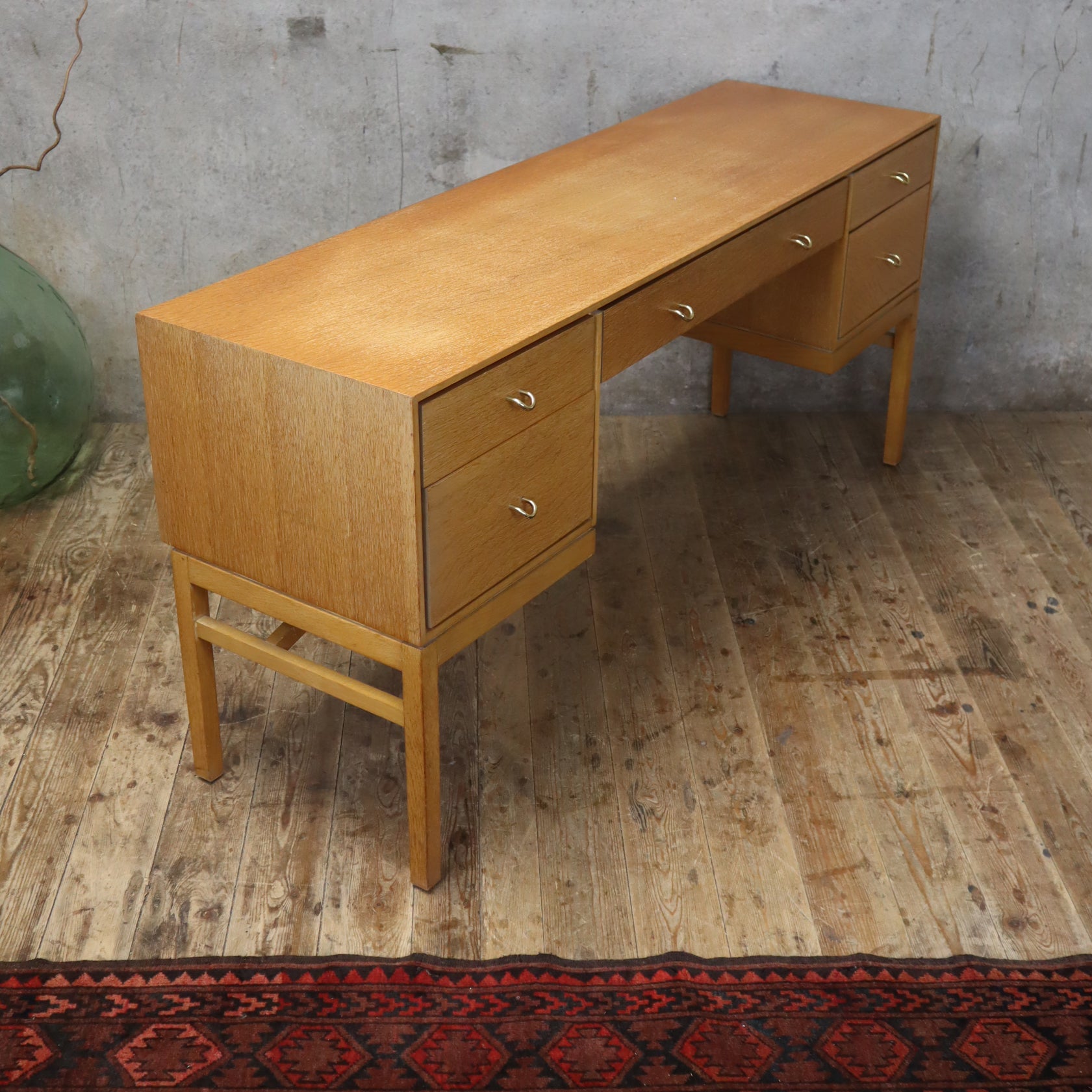Mid Century Stag Oak Dressing Table - 0311f – Mustard Vintage