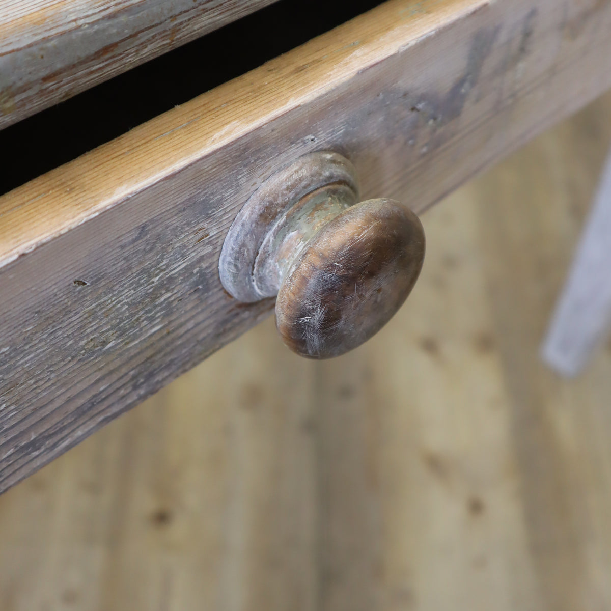 Vintage Rustic Pine Painted Kitchen Table 2202a – Mustard Vintage