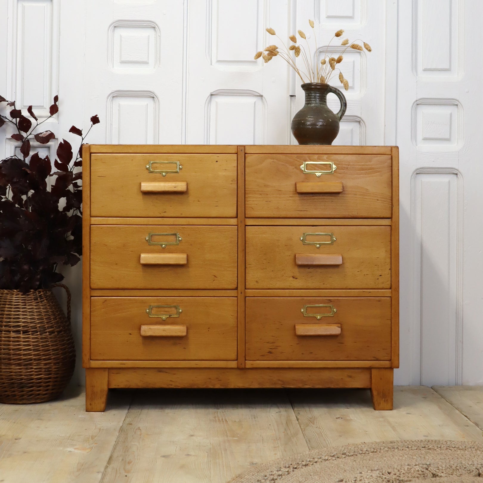 Vintage Rustic School Chest of Drawers 1603g – Mustard Vintage