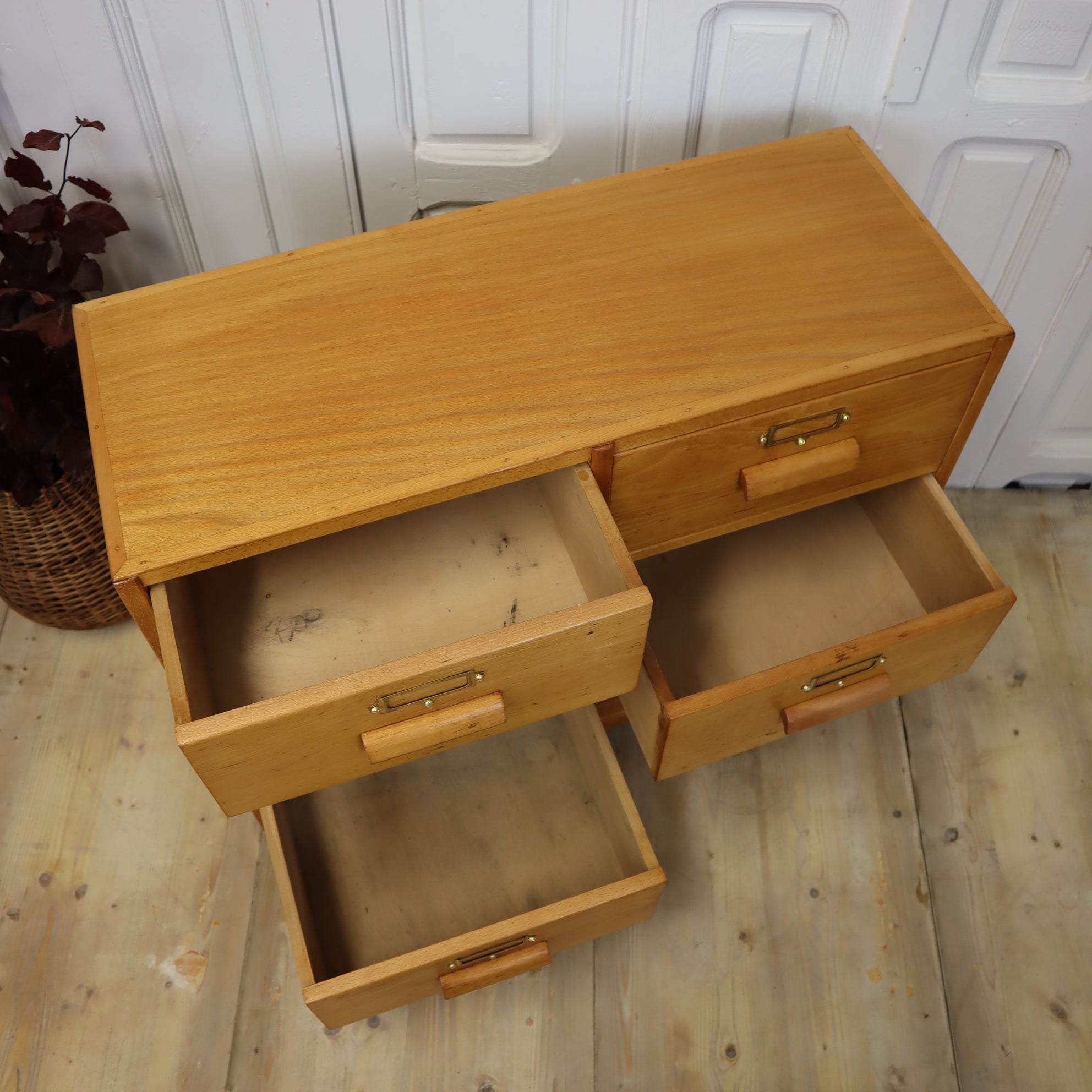 Vintage Rustic School Chest of Drawers 1603g – Mustard Vintage