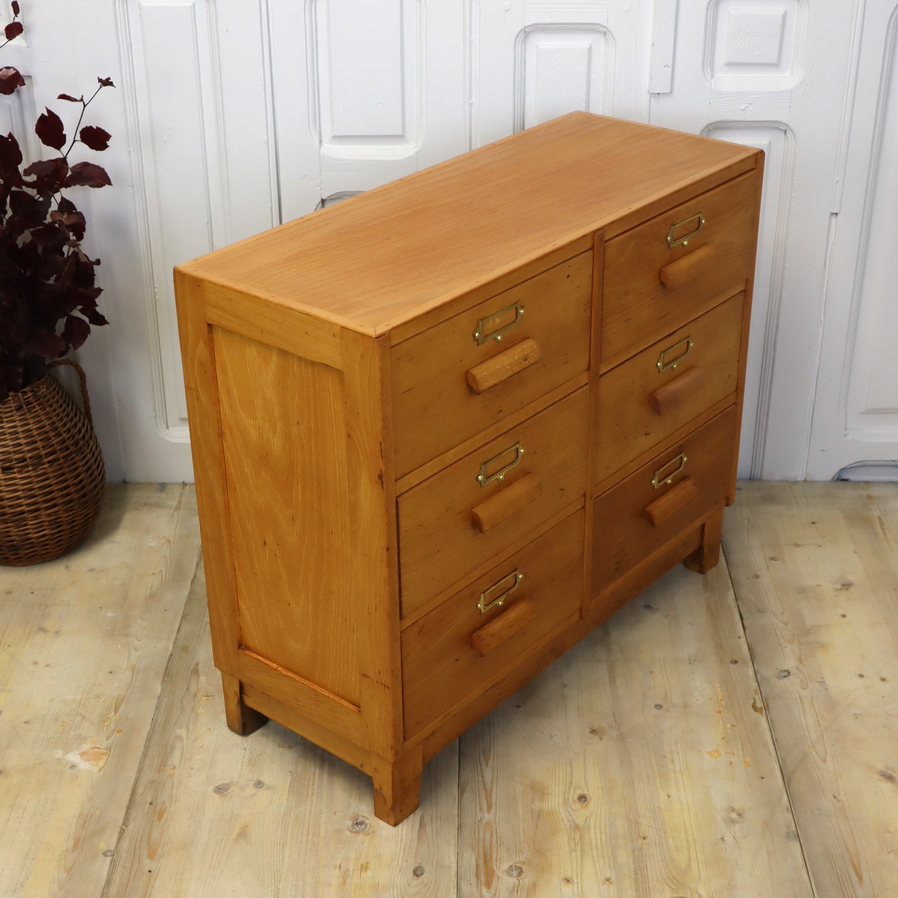 Vintage Rustic School Chest of Drawers 1603g – Mustard Vintage
