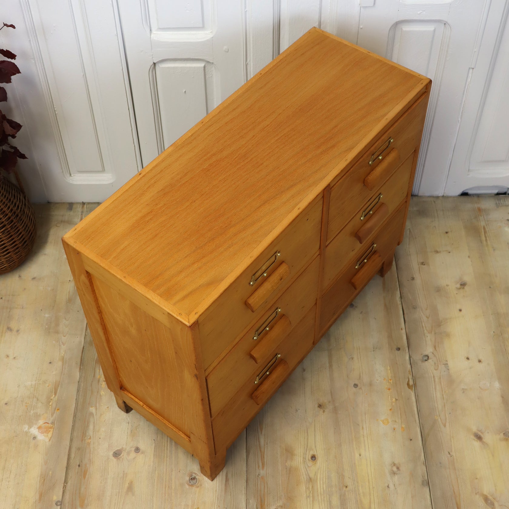 Vintage Rustic School Chest of Drawers 1603g – Mustard Vintage