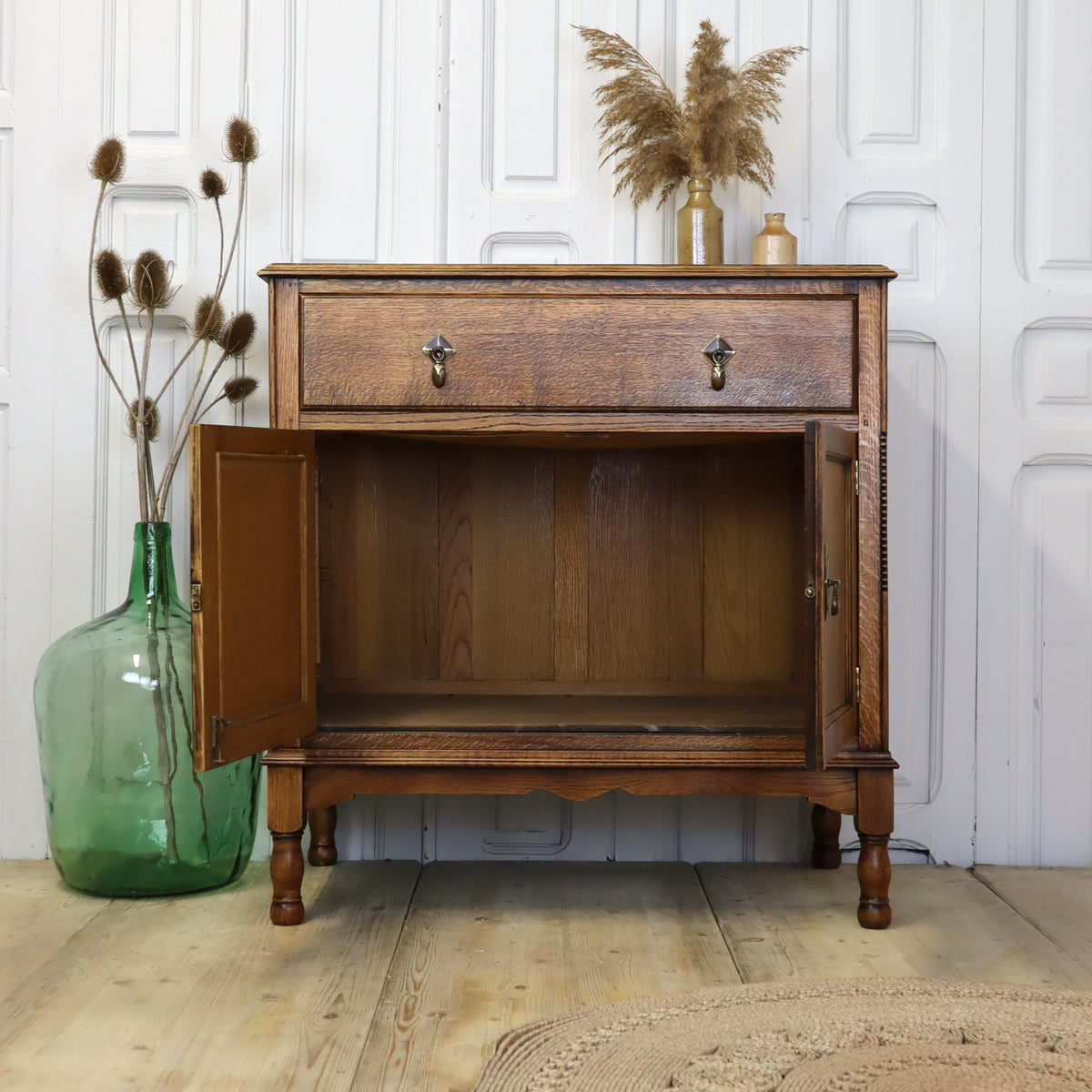 Vintage Oak Rustic Cabinet Bathroom Vanity Unit 0907c – Mustard Vintage