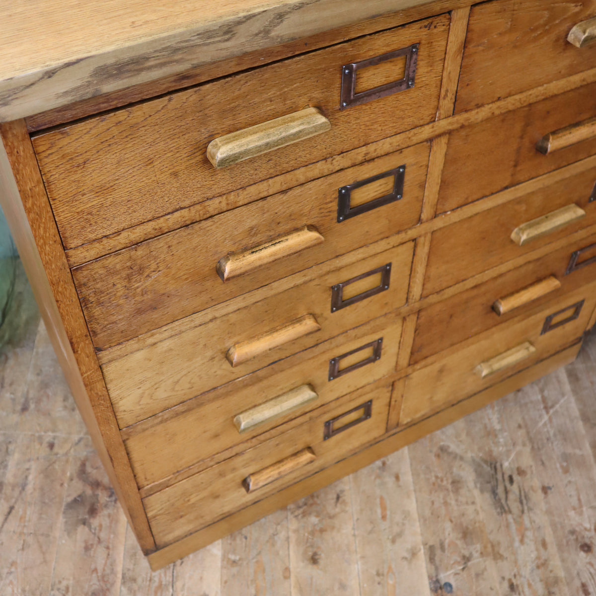 Vintage Rustic Oak School Drawers - 1708h – Mustard Vintage