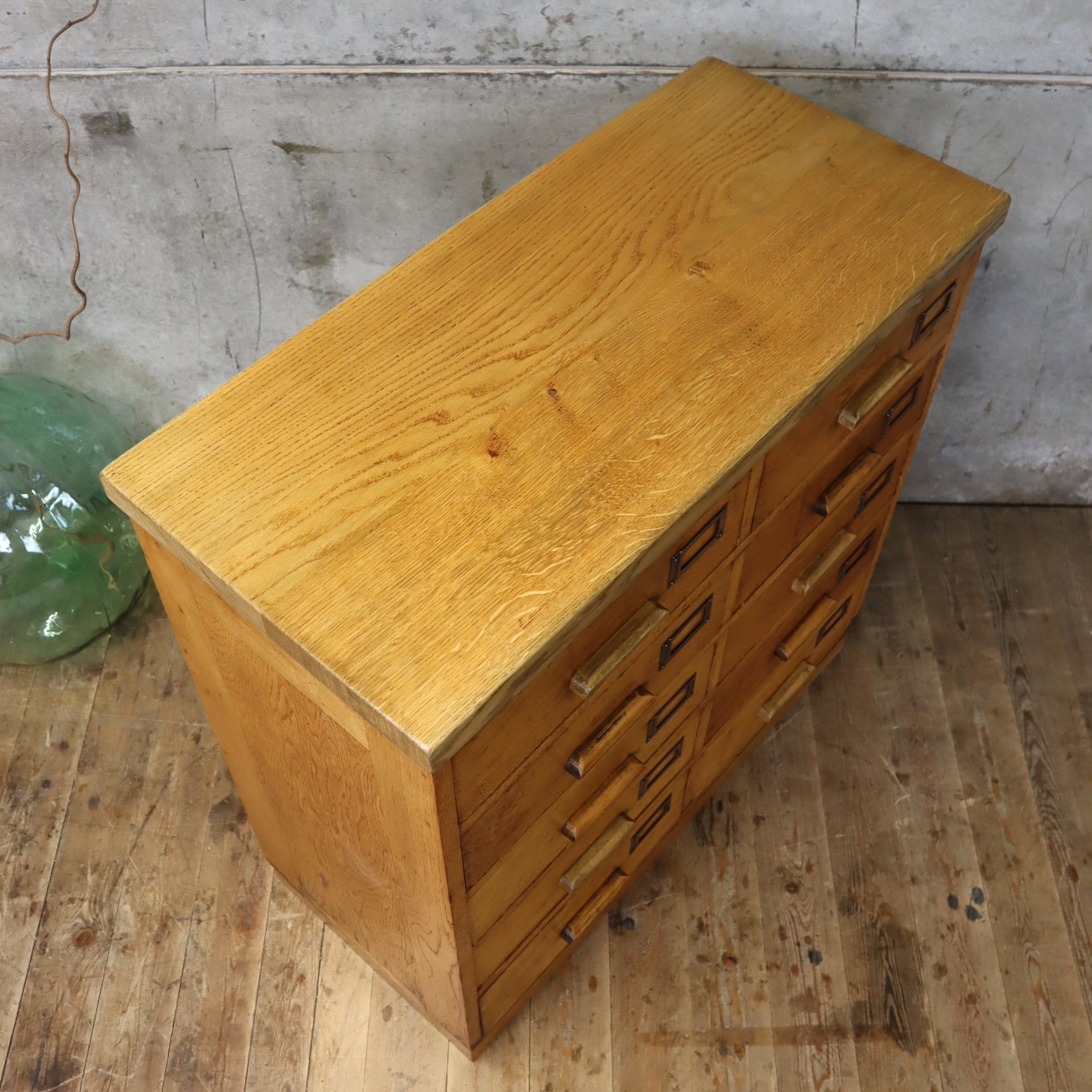 Vintage Rustic Oak School Drawers - 1708h – Mustard Vintage
