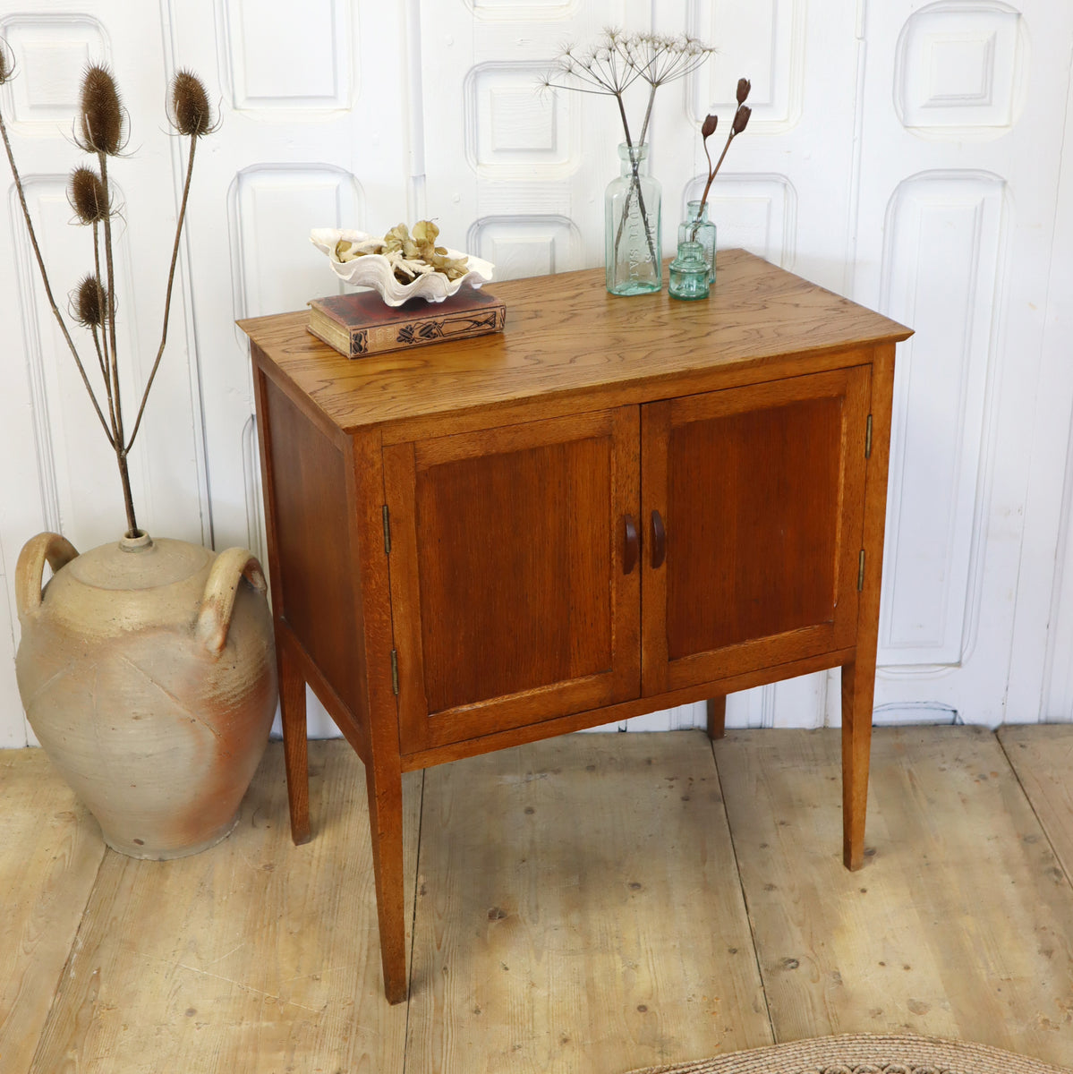 Small Vintage Oak Rustic Cupboard 0902a – Mustard Vintage