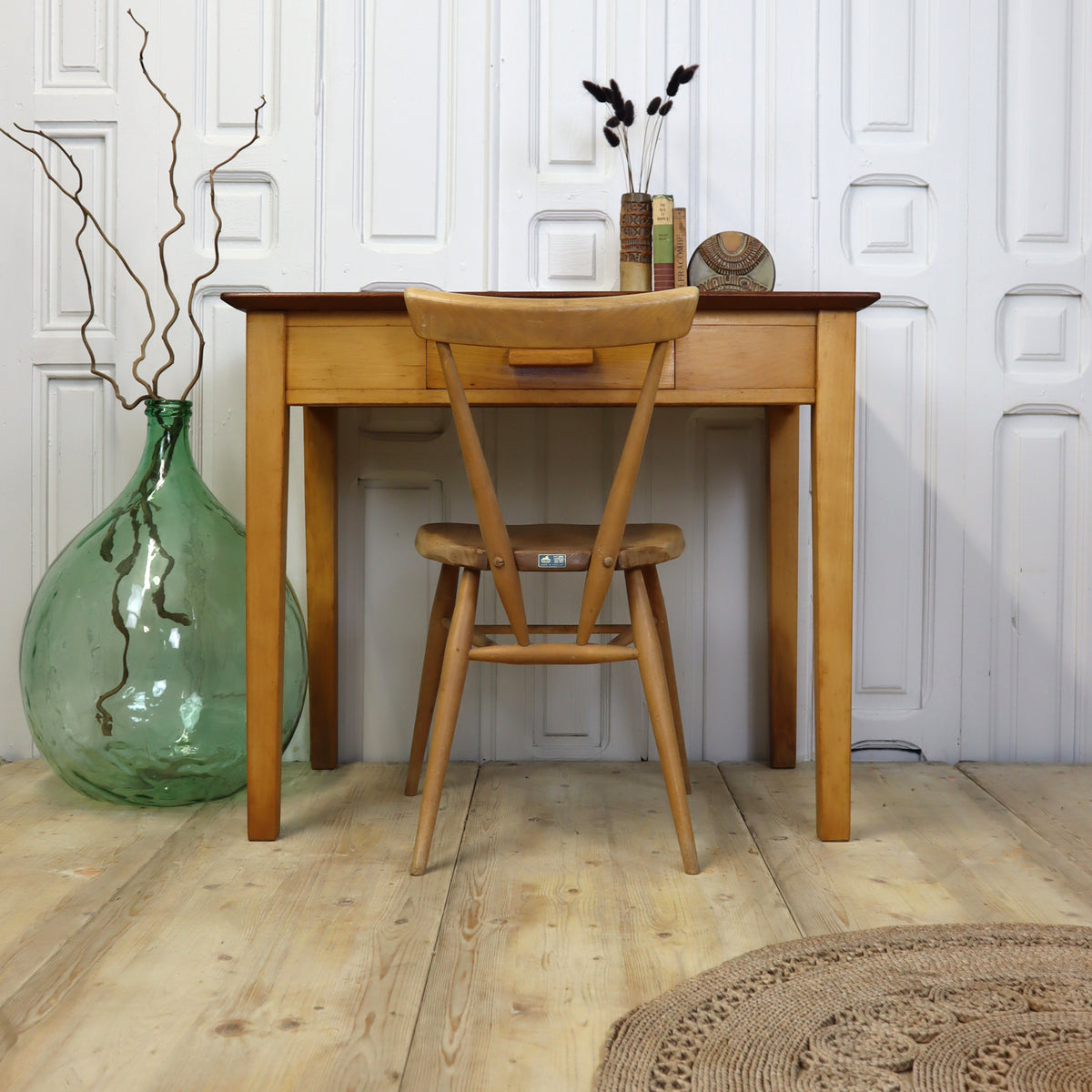 Mid Century Rustic School Desk 2303a – Mustard Vintage
