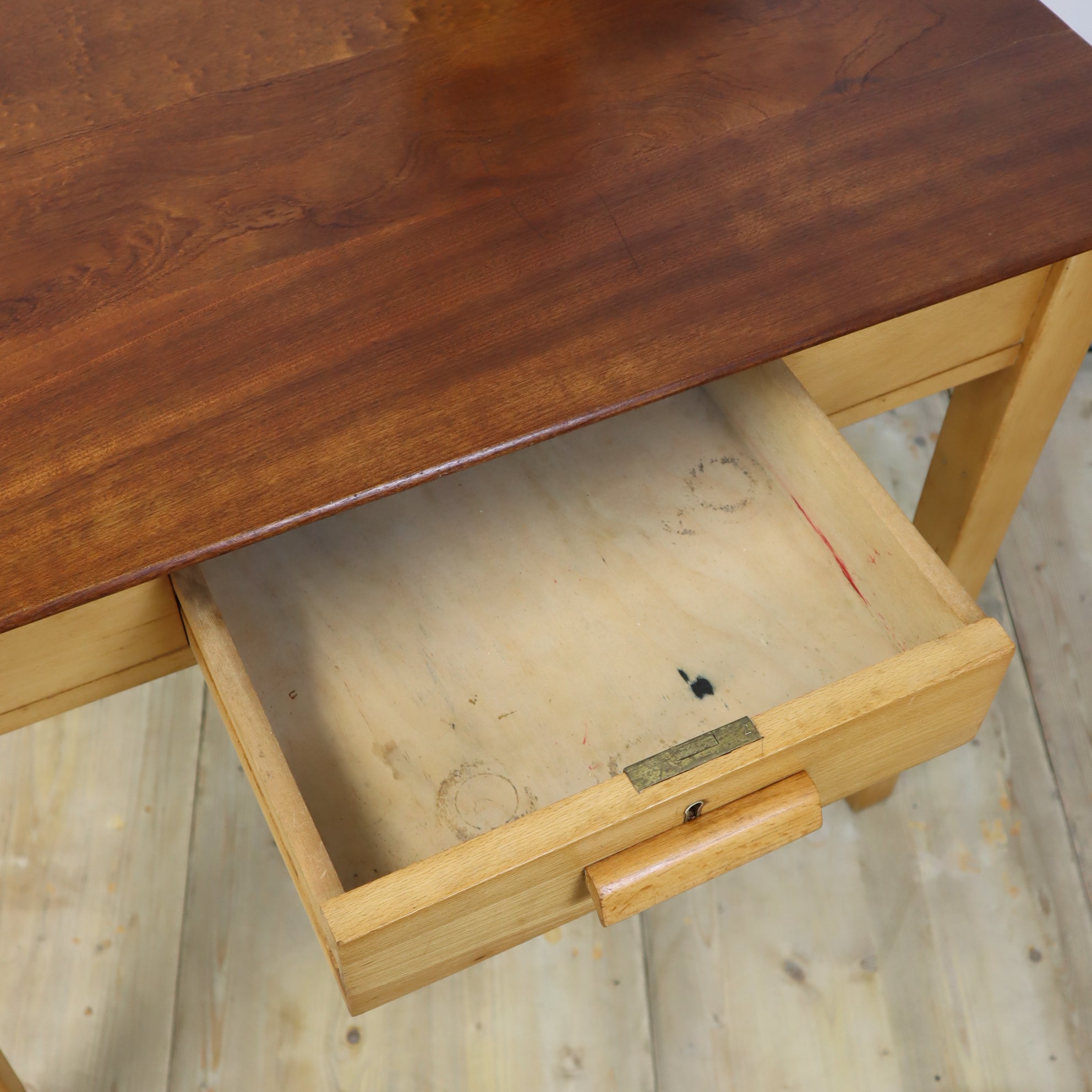 Mid Century Rustic School Desk 2303a – Mustard Vintage