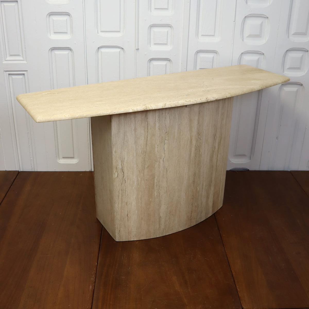 Vintage Travertine Console Table 0103c – Mustard Vintage