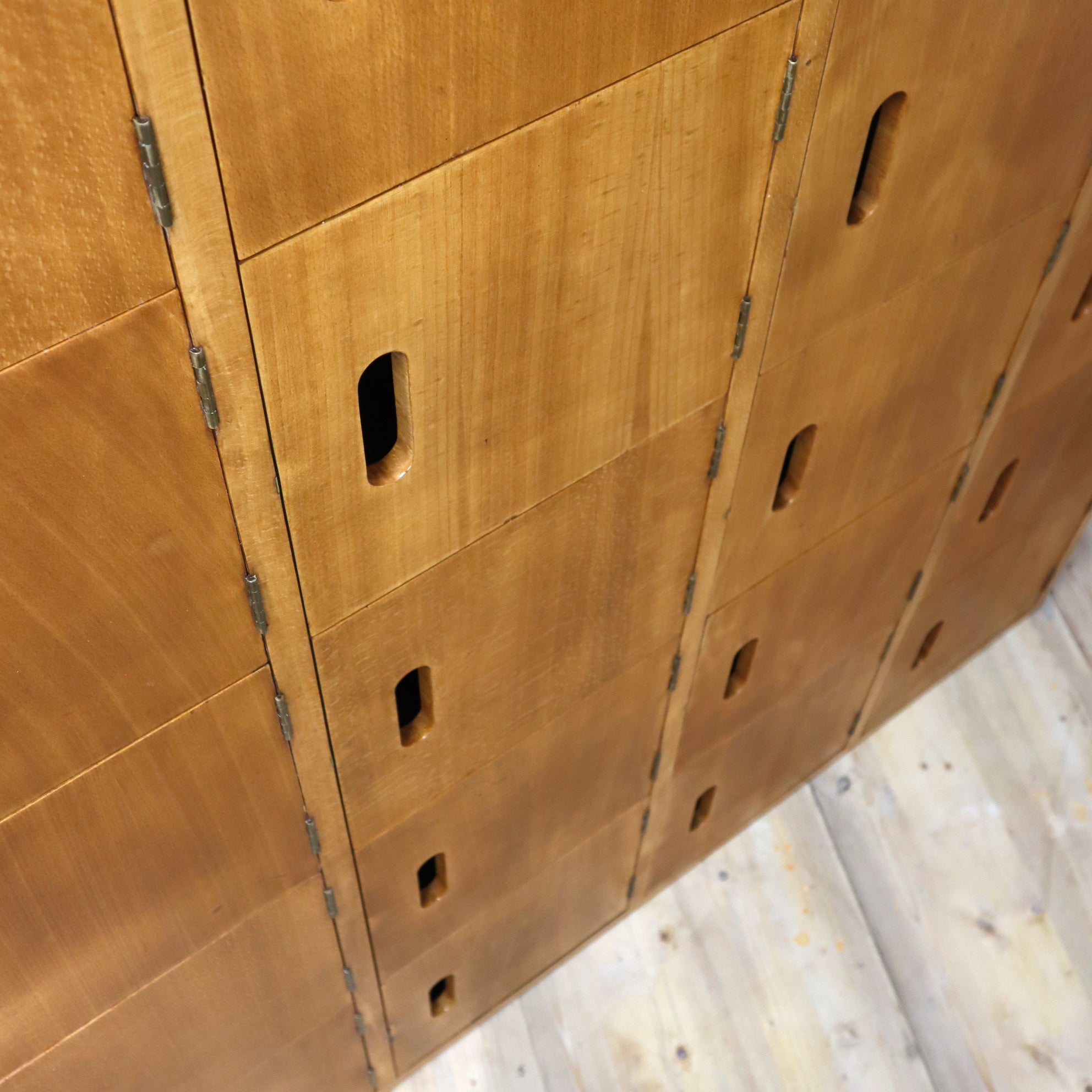 Large Vintage School Gym Wooden Lockers 1702b – Mustard Vintage