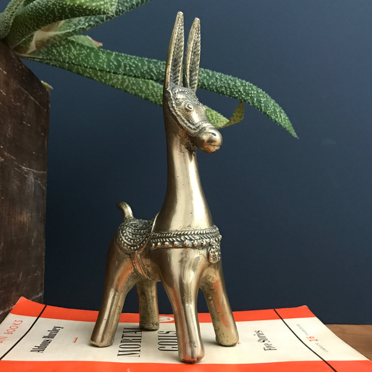 Mid Century Brass Donkey – Mustard Vintage