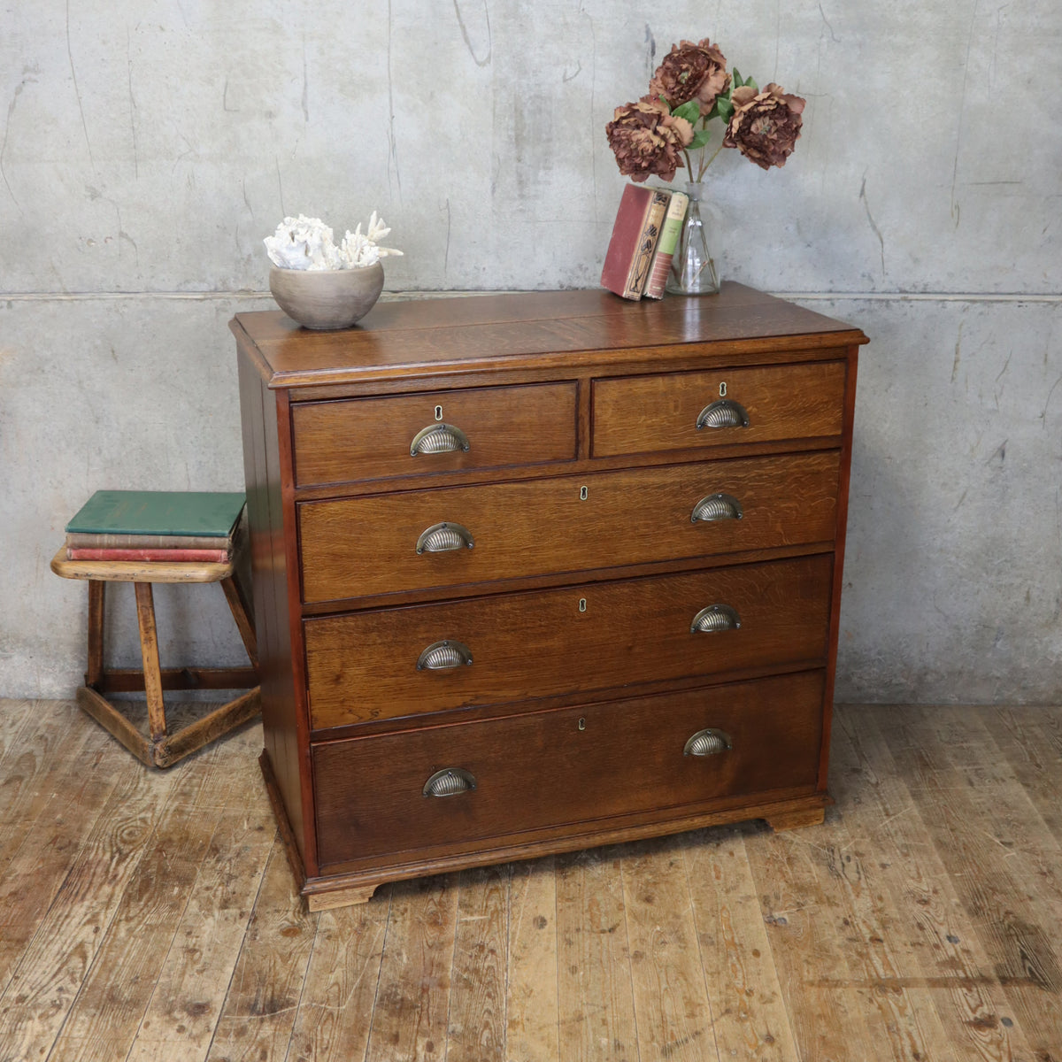 Antique Oak Chest of Drawers - 0912e – Mustard Vintage
