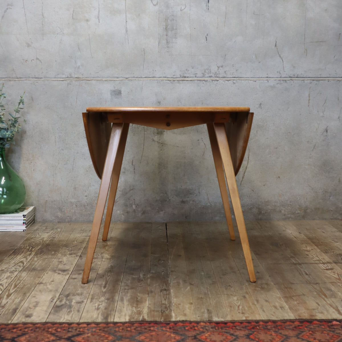 Mid Century Ercol Model 384 Drop Leaf Dining Table - 1008b – Mustard ...