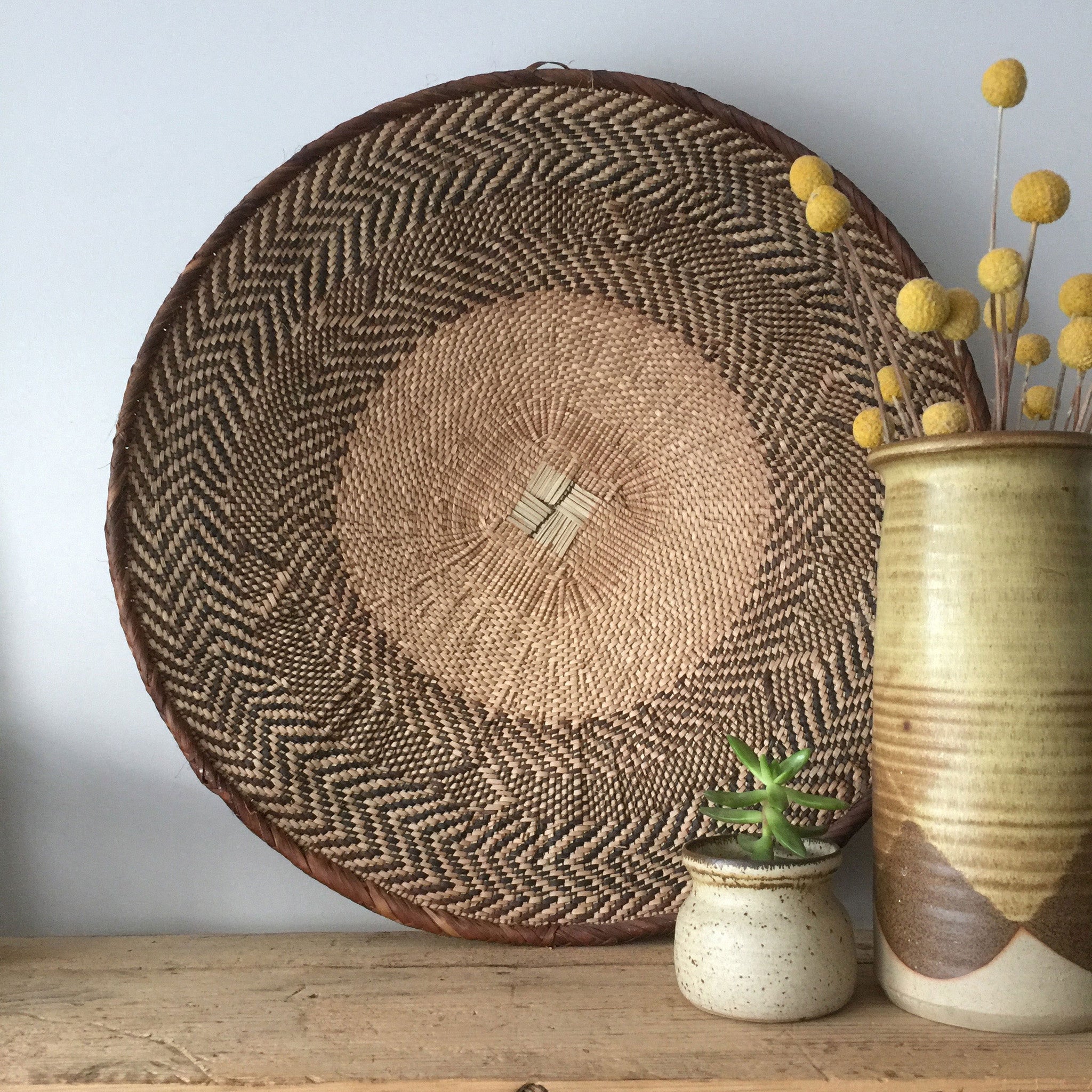 LARGE Vintage Handmade Ethnic African Basket / Natural Wall Art #12 ...