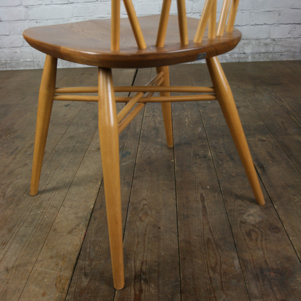 X3 Vintage Mid Century Ercol Candlestick Chiltern Chairs – Mustard Vintage