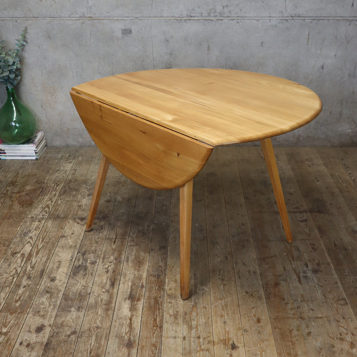 Mid Century Ercol Model 384 Drop Leaf Dining Table - 0105a – Mustard ...